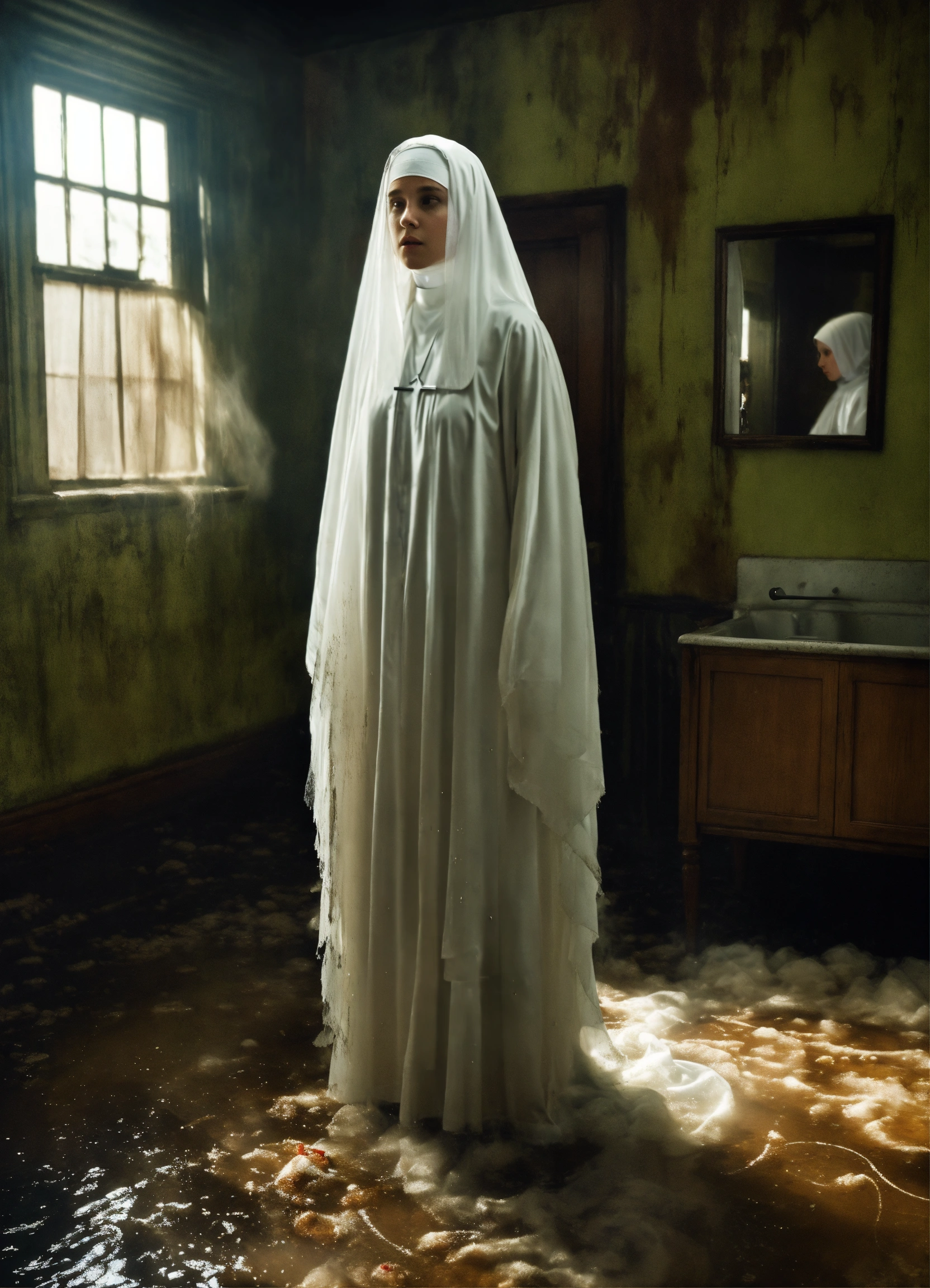 Lexica - , Photo realistic, floating flying ghost see-through, eery ...