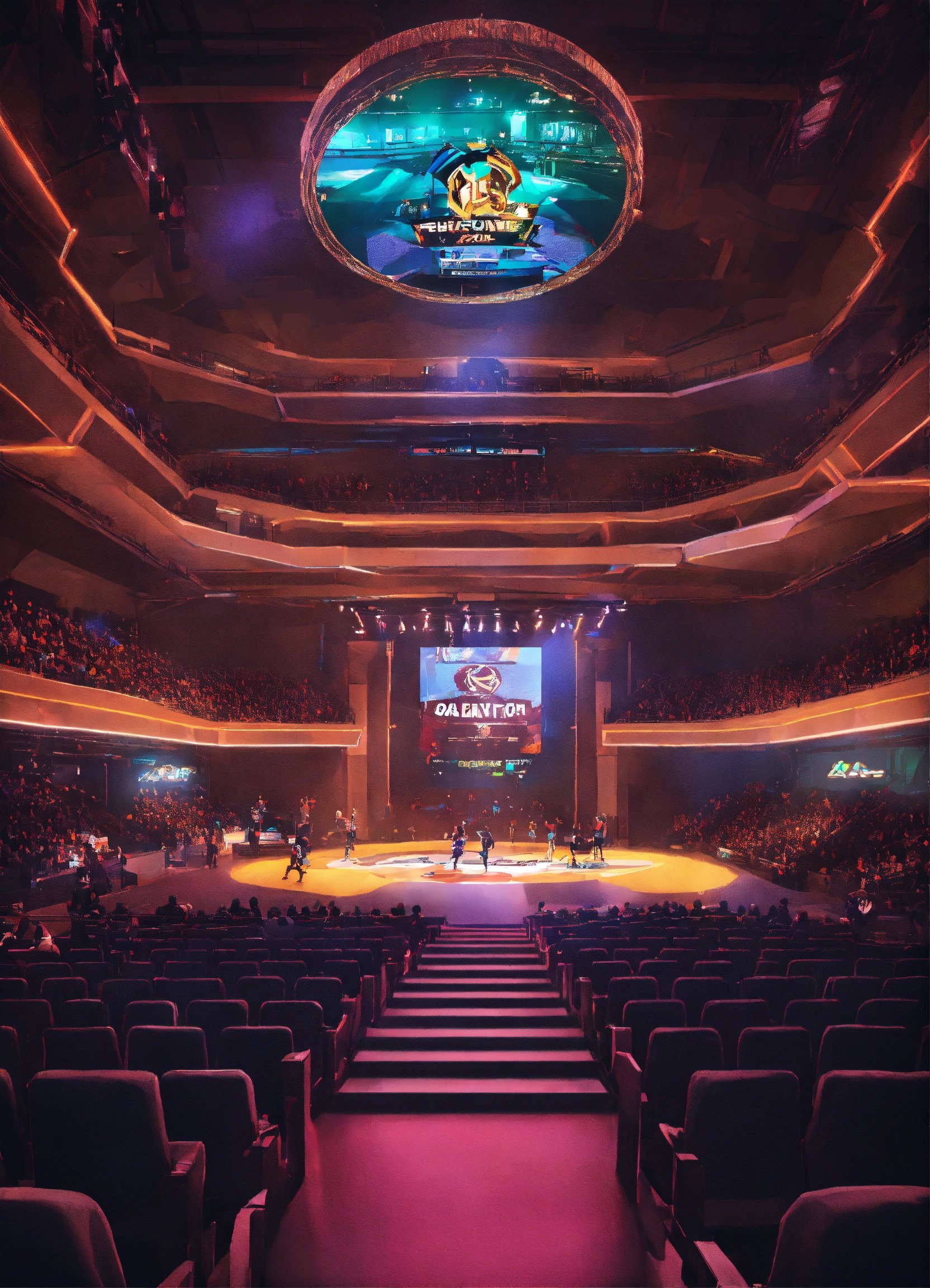 Lexica - Generate an image of a small esports venue's indoor stage ...