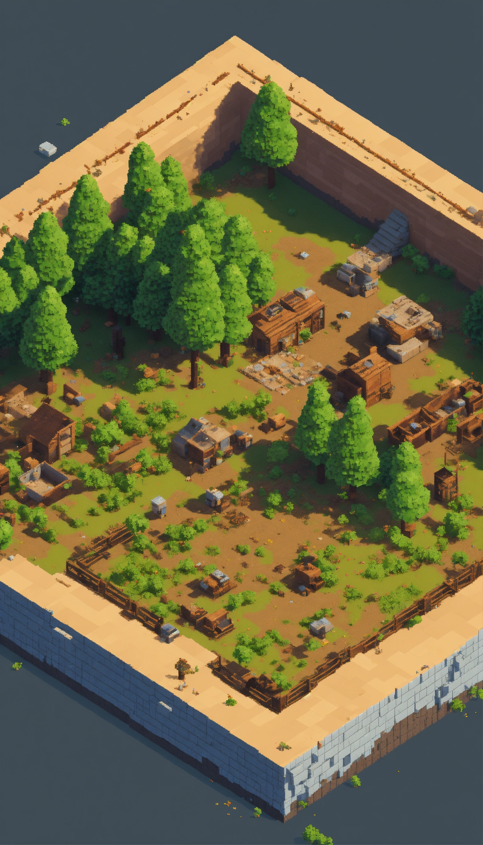 Lexica - Isometric top down close up zoomed in simple blocky pixel ...