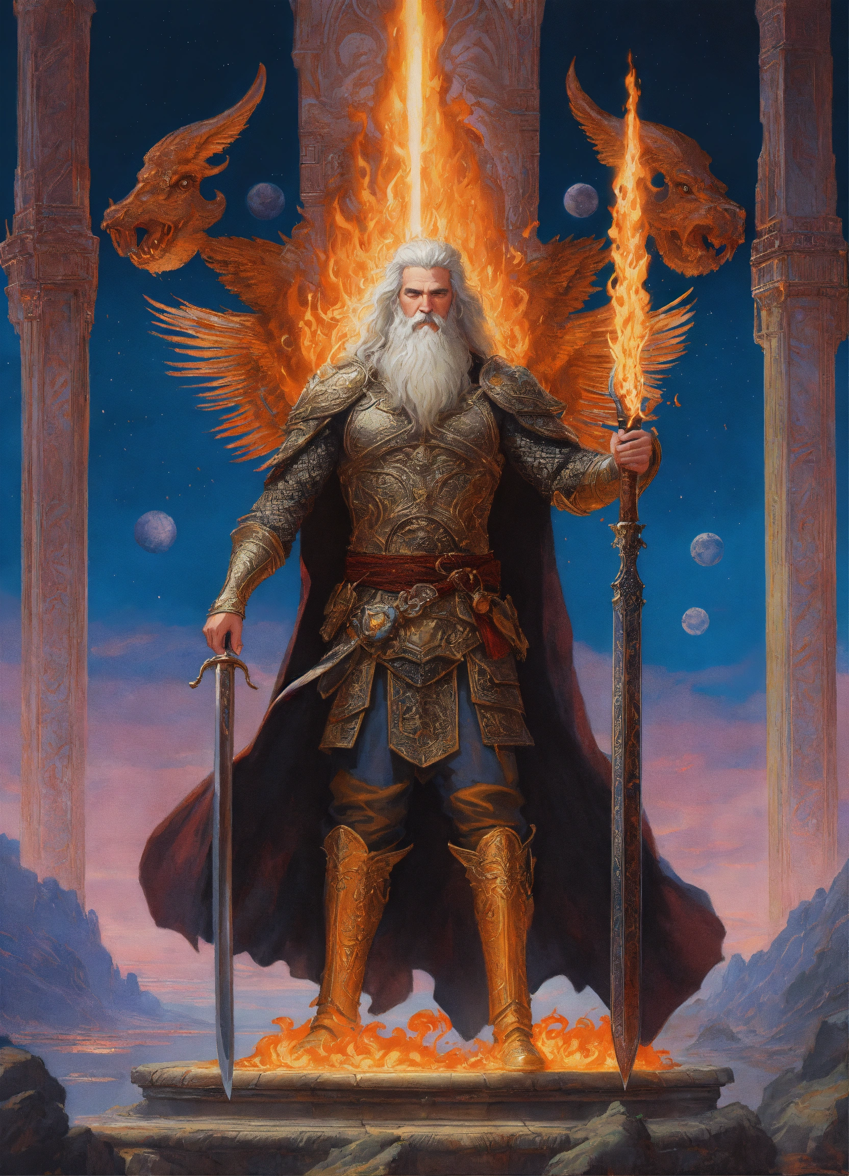 Lexica - Cinematic portrait of a god, only head and chest, exotic god ...