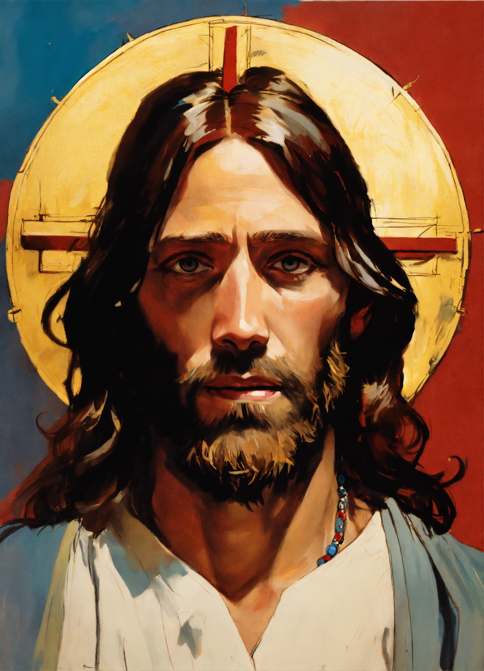 Lexica - Jesus portrait by jamie hewlett, ape NFT collection, concept ...