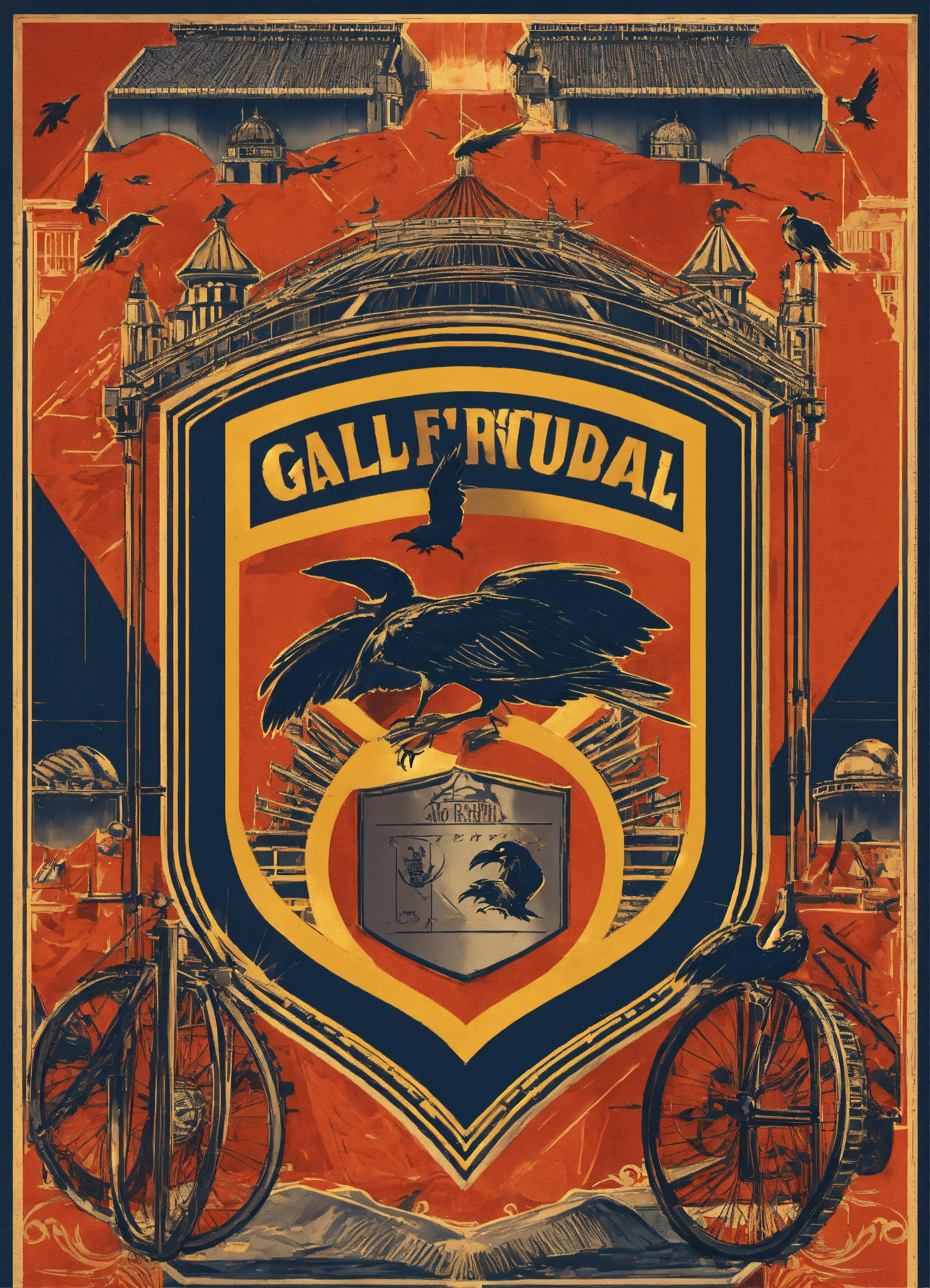 Lexica - Football poster. football attributes. Flags, stadium, gates ...