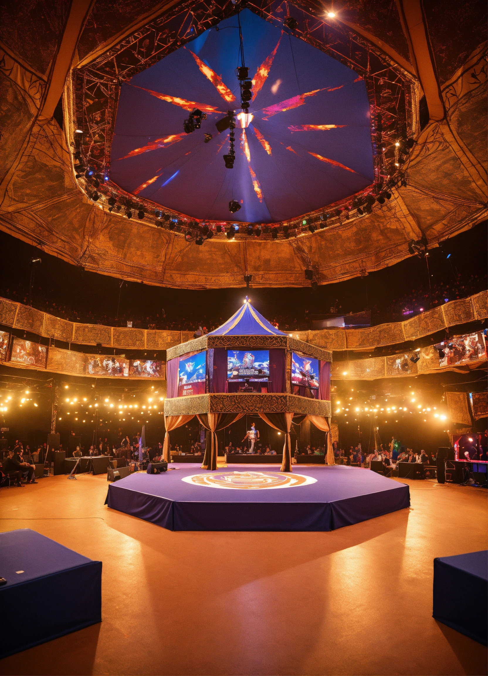 Lexica - Generate an image of a small esports venue's indoor arabian ...