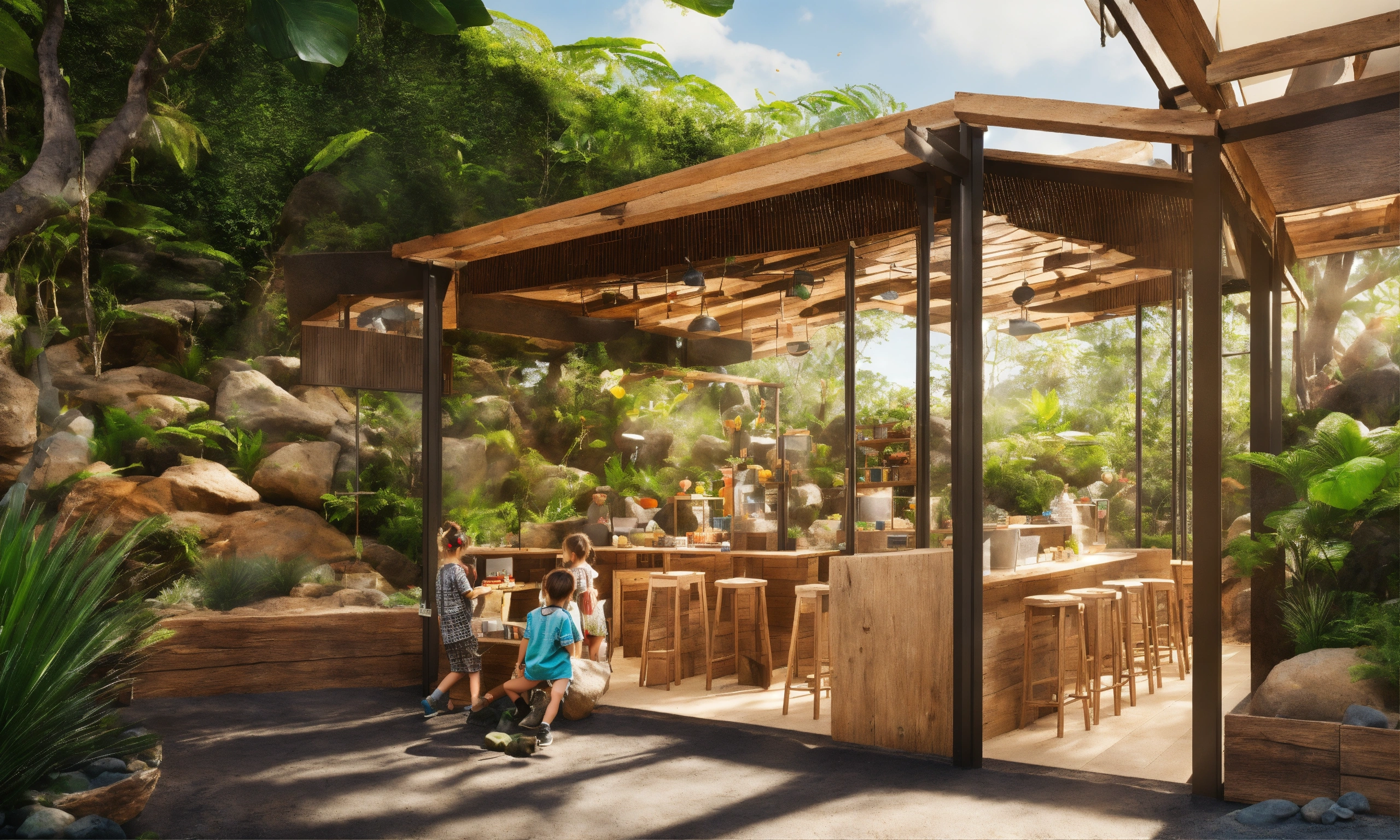 Lexica - Reptile and pet cafe, sectioned off into rainforest section ...