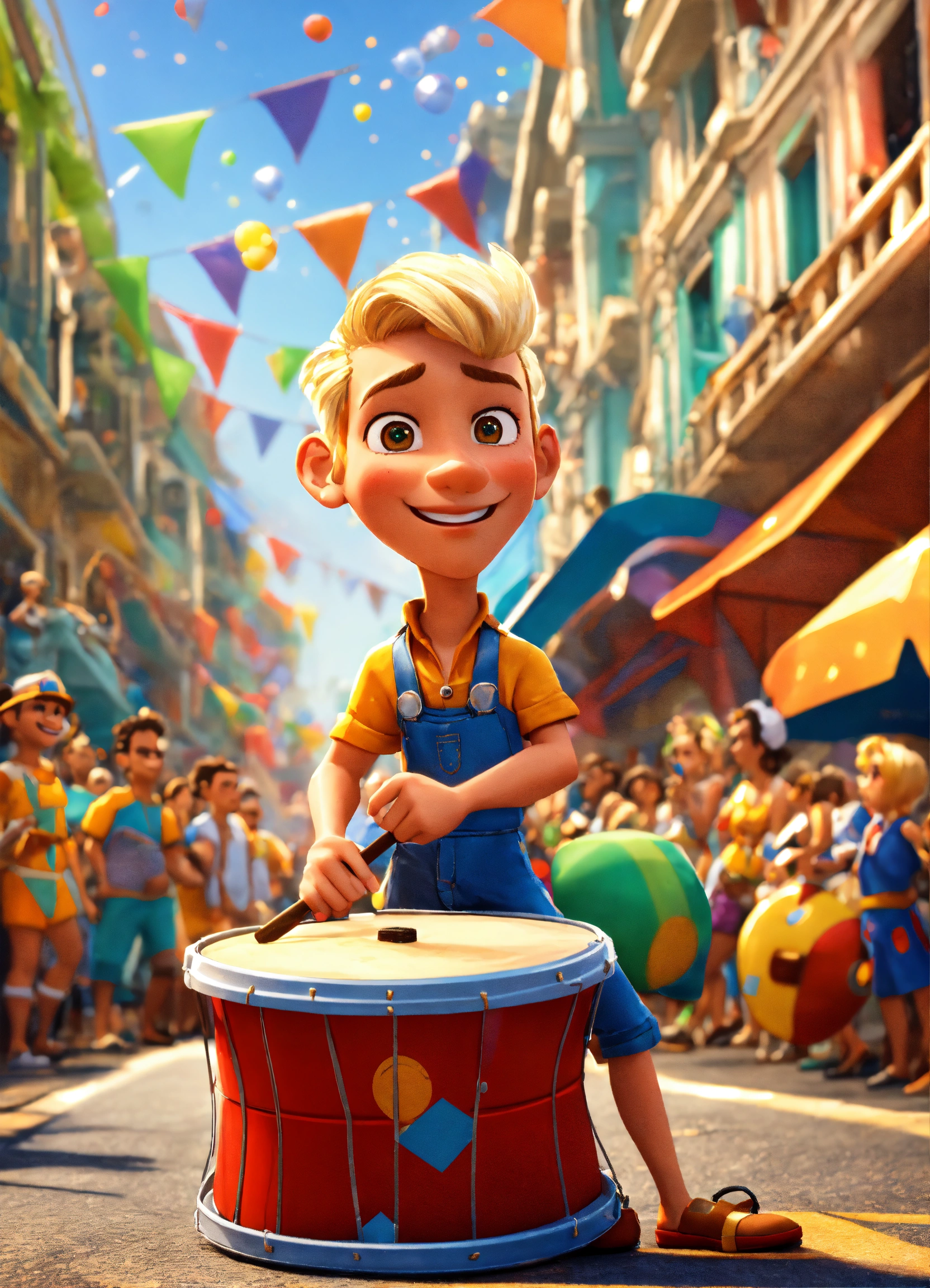 Lexica - A 3d pixar disney style pôster, with a cute blond man, in the ...