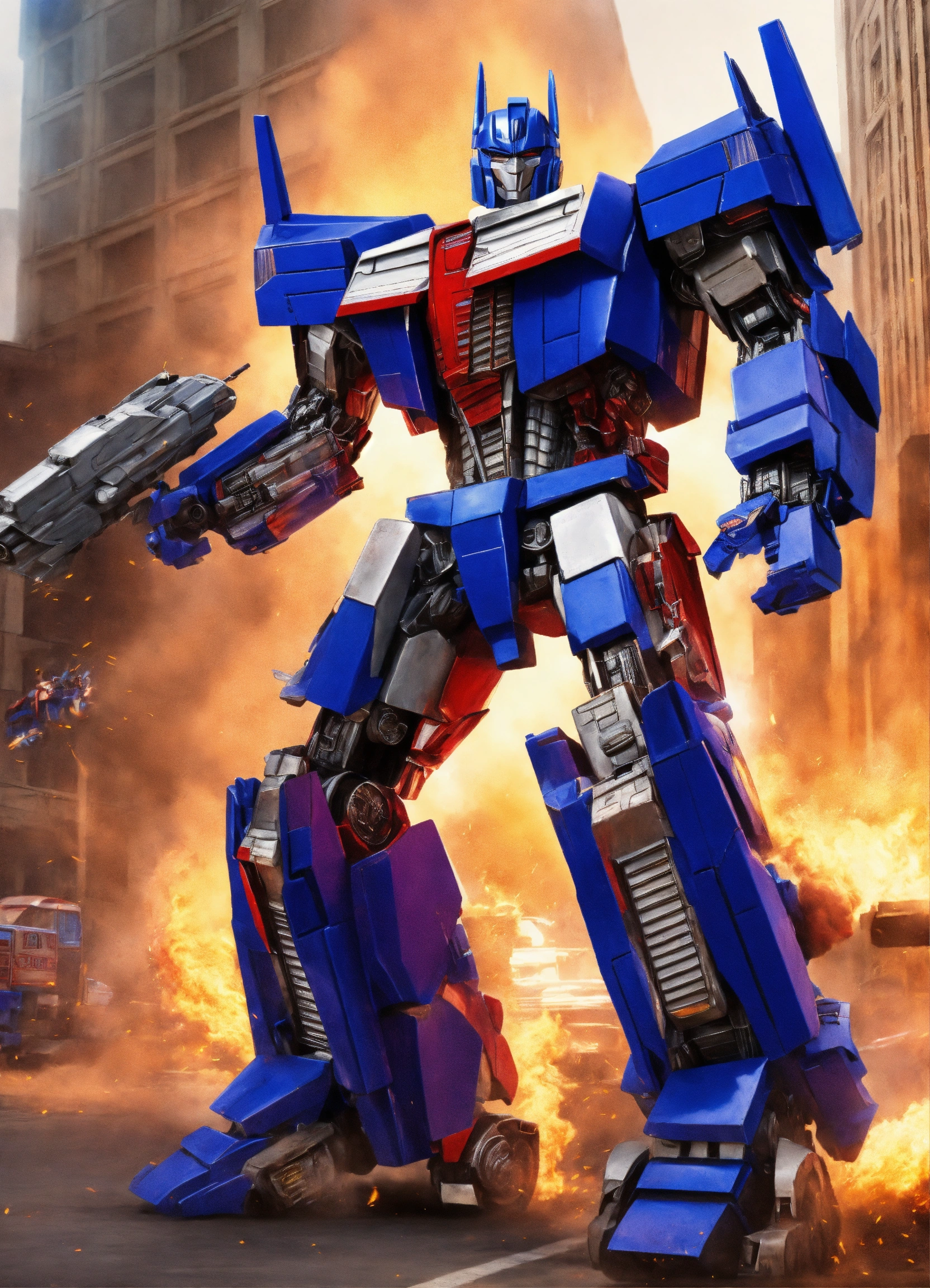 Lexica - President Joe Biden as a decepticon Transformer getting beaten ...