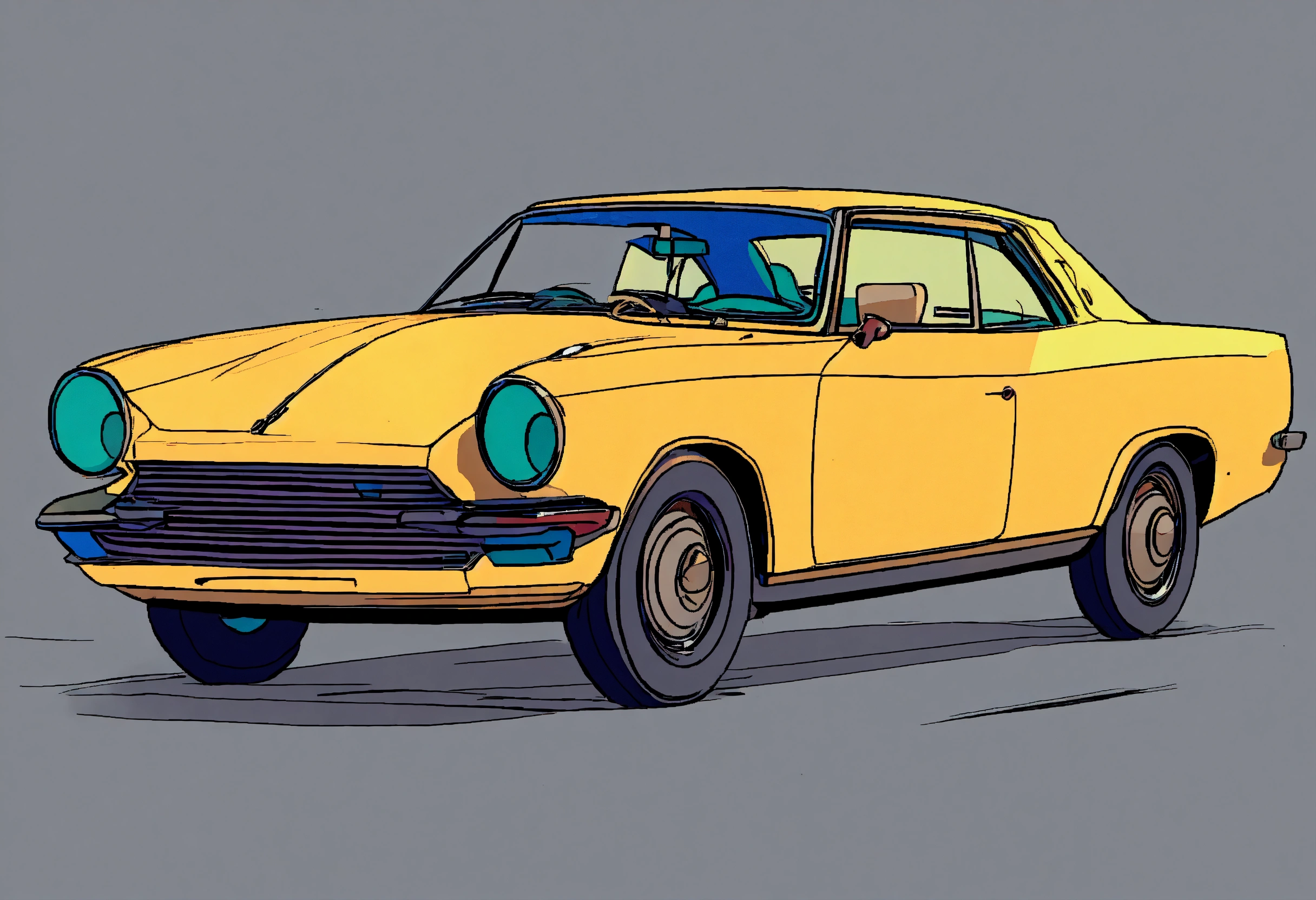 Lexica - Minimalistic line drawing, smartphone, 2d, flat colors, shadowless