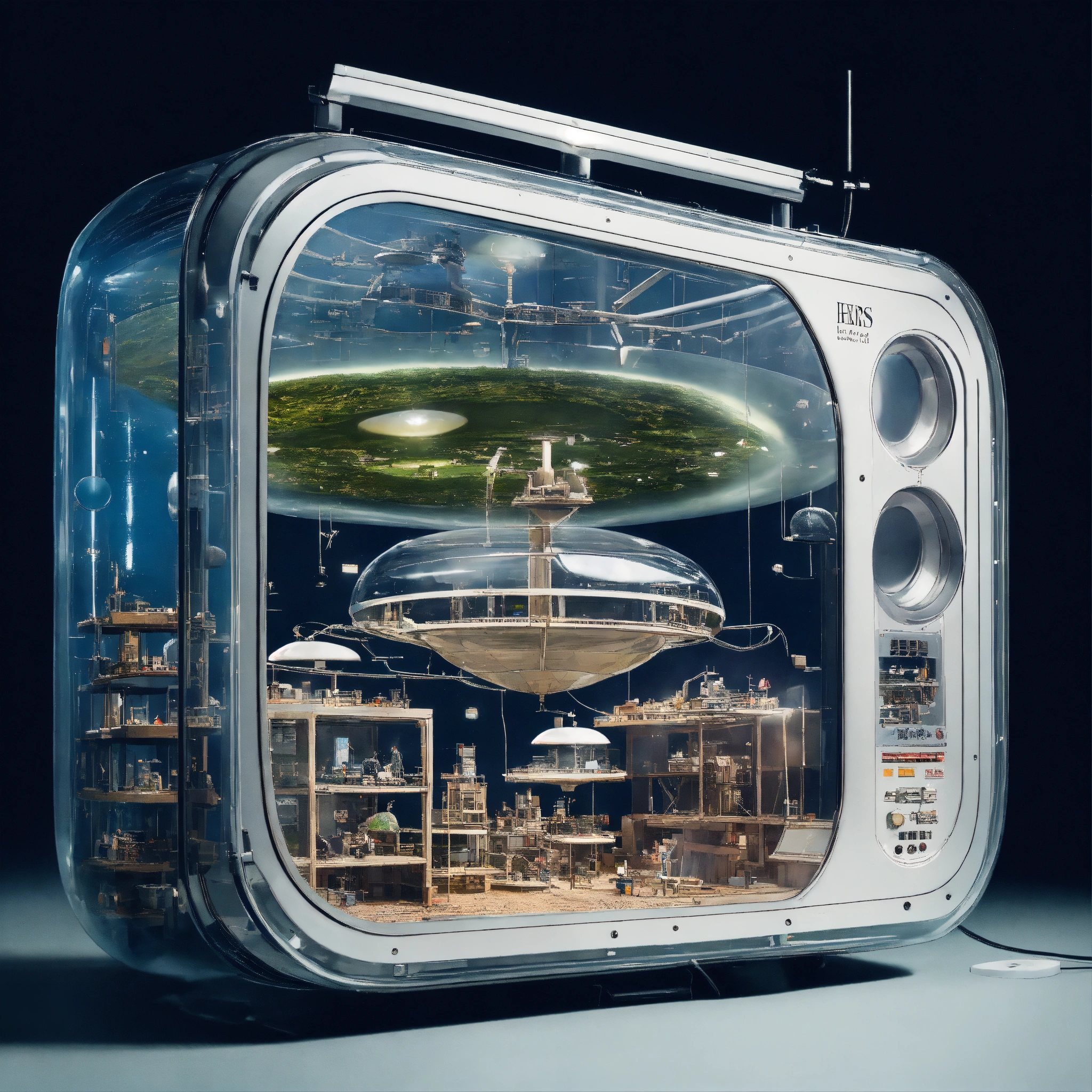 Lexica - A photorealistic close-up view from inside a giant transparent ...