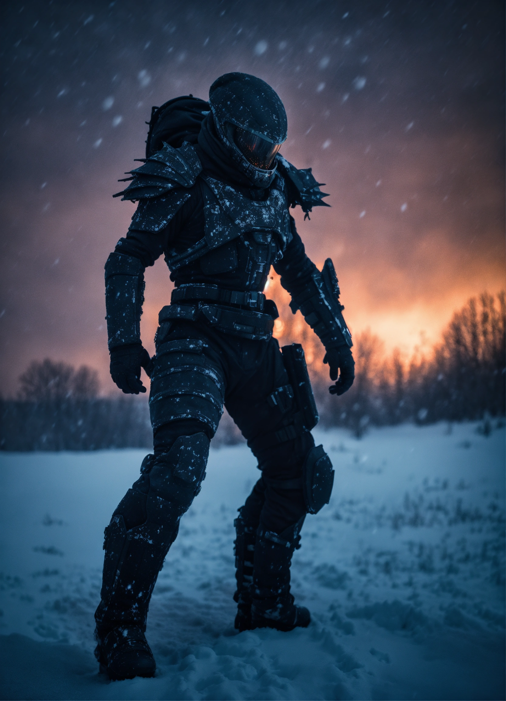 Lexica - A alien soldier monster , full body portrait in a lanscape ...