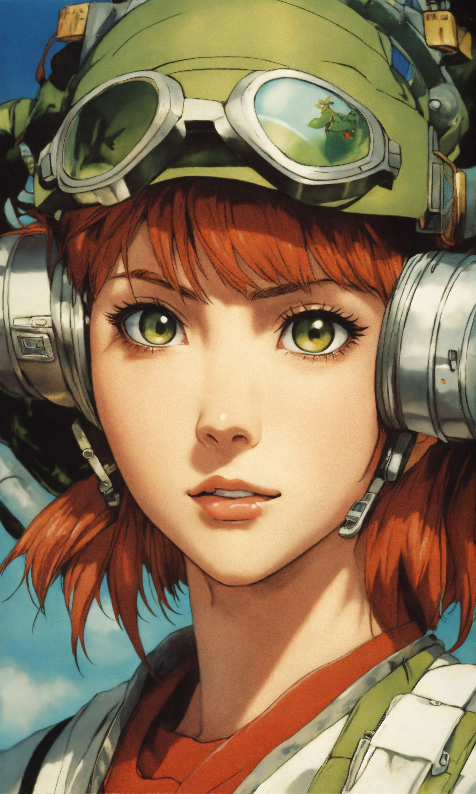 Lexica - 1990s anime sci-fi kooky female, full detailed eyes, suductive ...