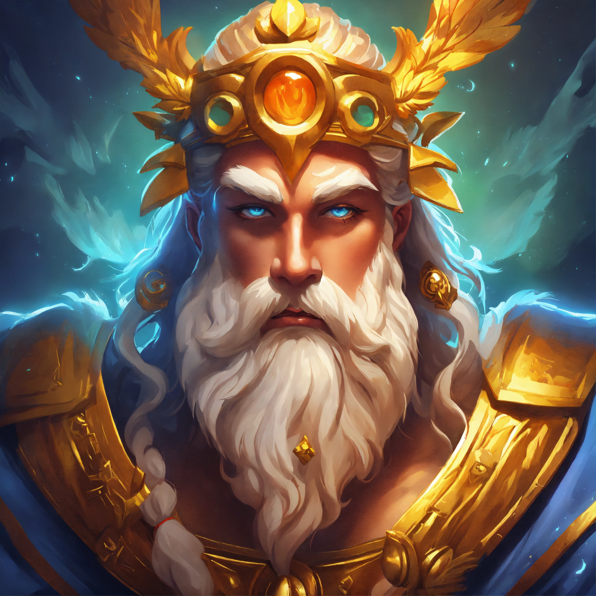 Lexica - God Zeus, volumetric realistic cartoon oil paint, 2D ...