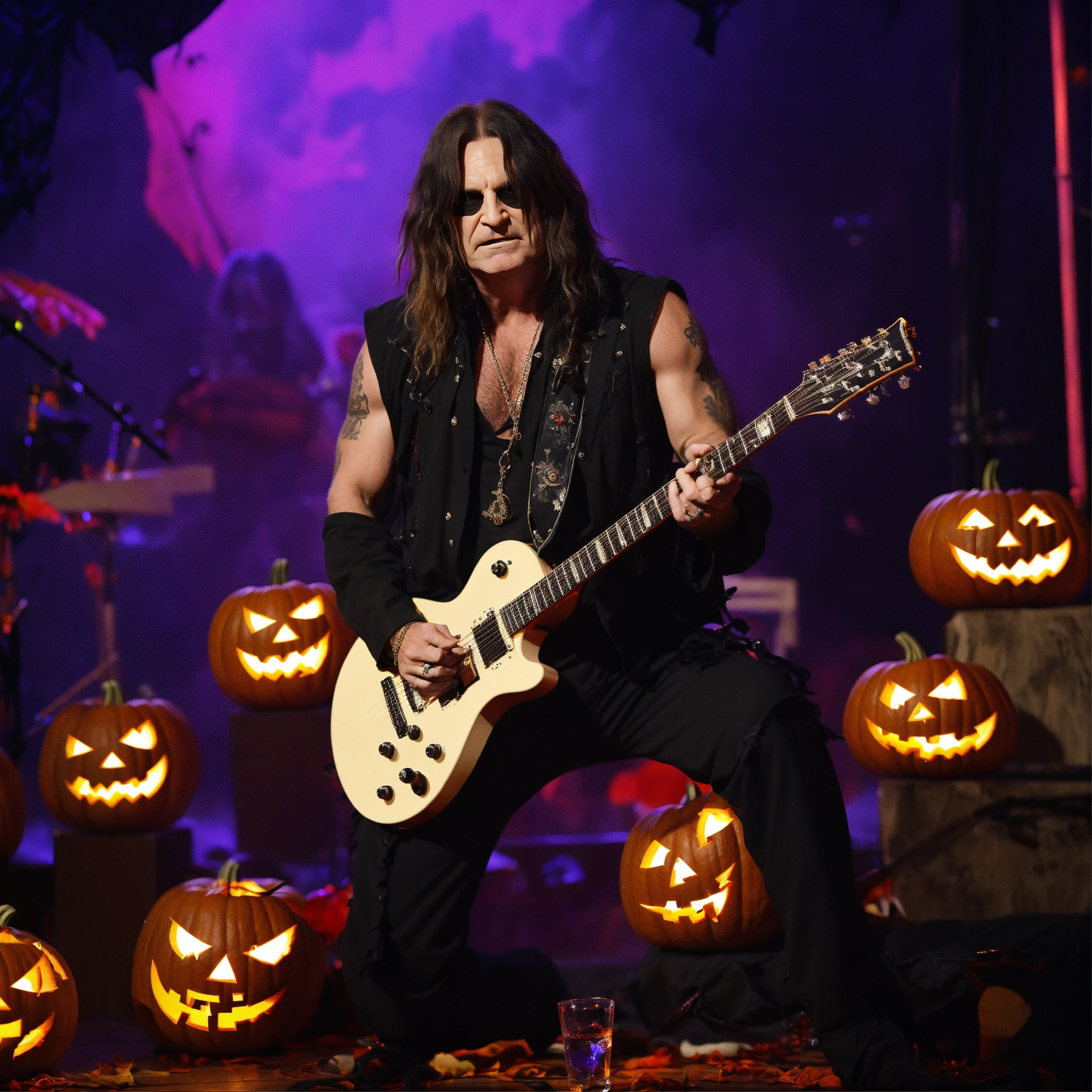 Lexica - Ozzy ozbourne playing a guitar at Halloween