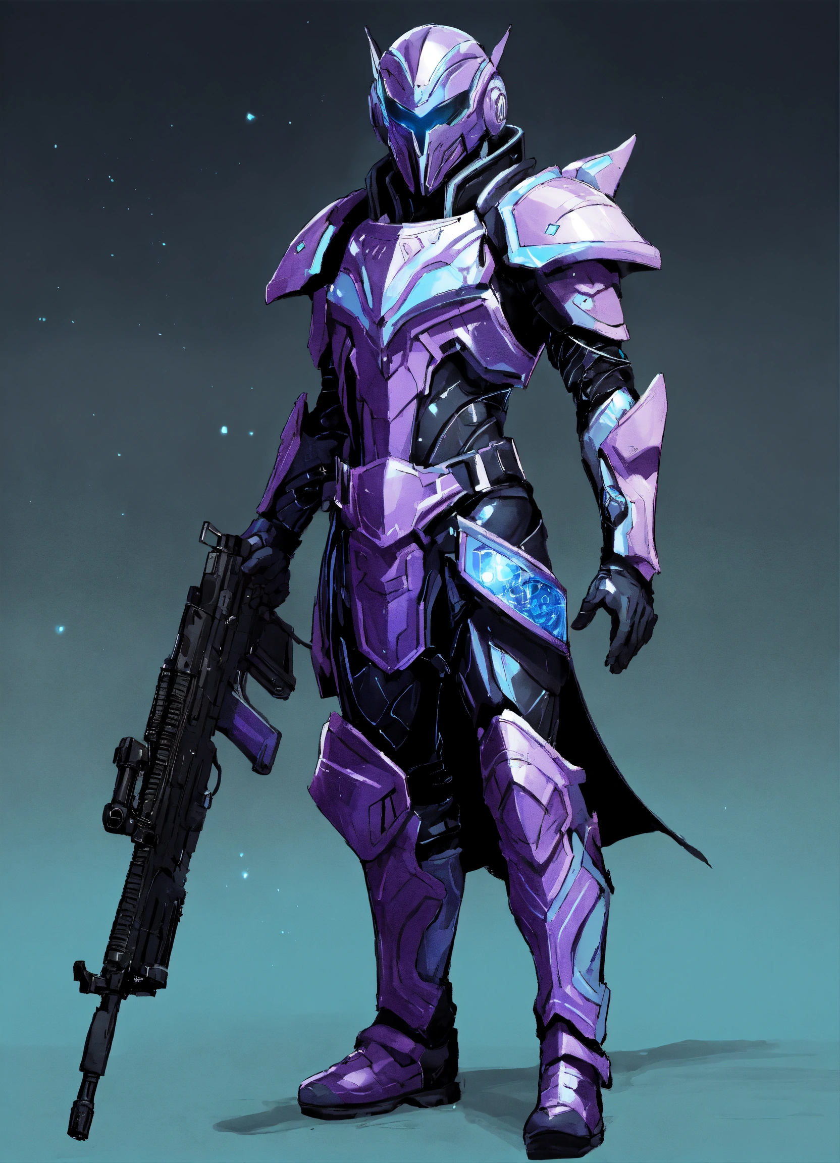 Lexica - Drawing of the full body of a high elf sci fi soldier wearing ...