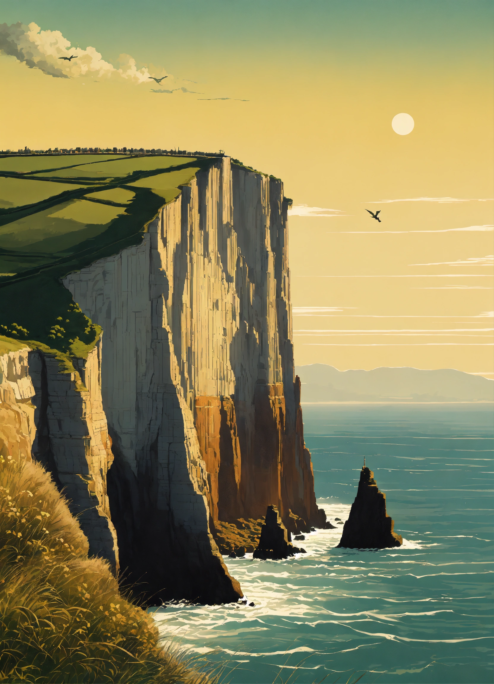 Lexica - Create a captivating background, Cliffs of Dover in the ...