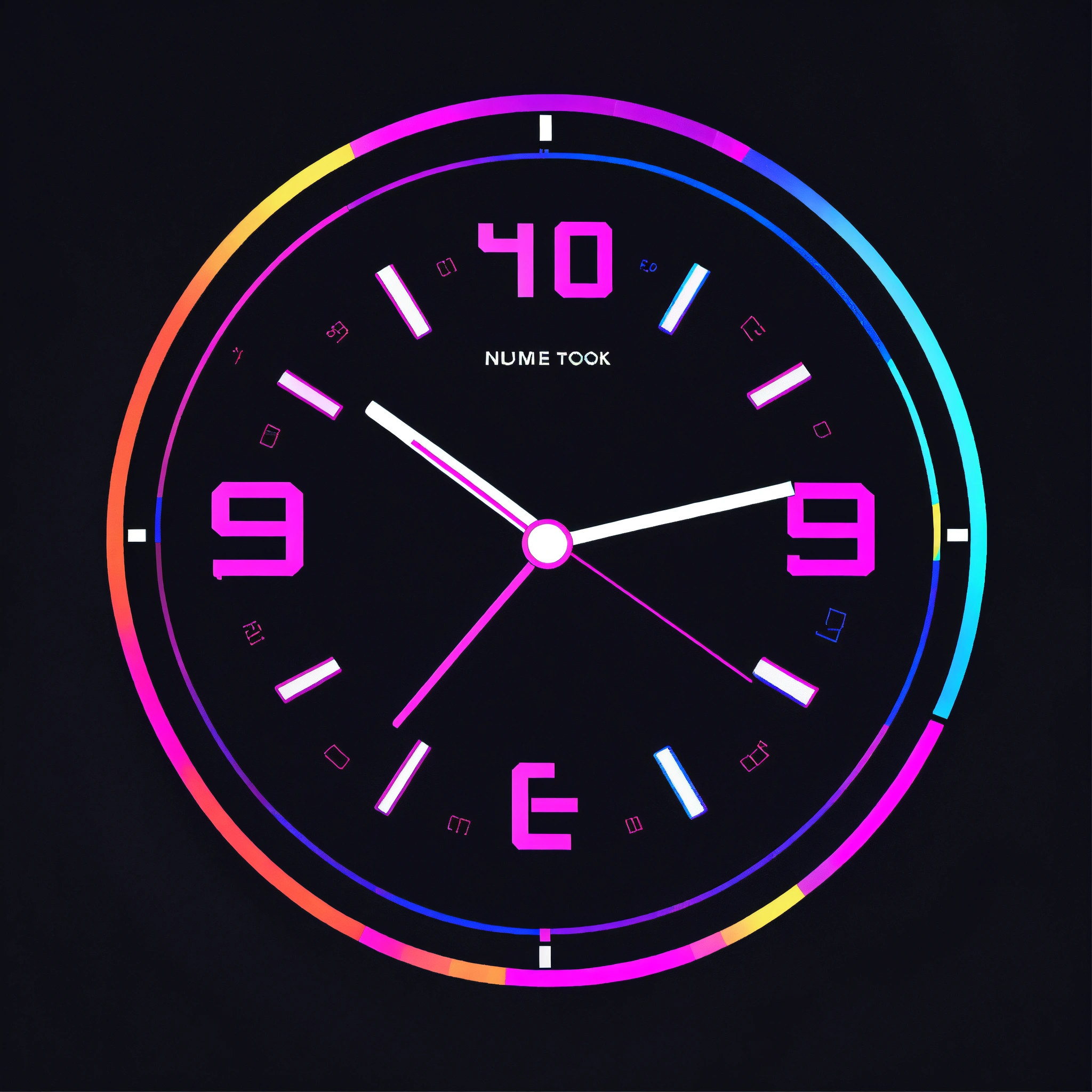 Lexica - Digital clock logo design, graphic design, simple, minimal, 2d ...