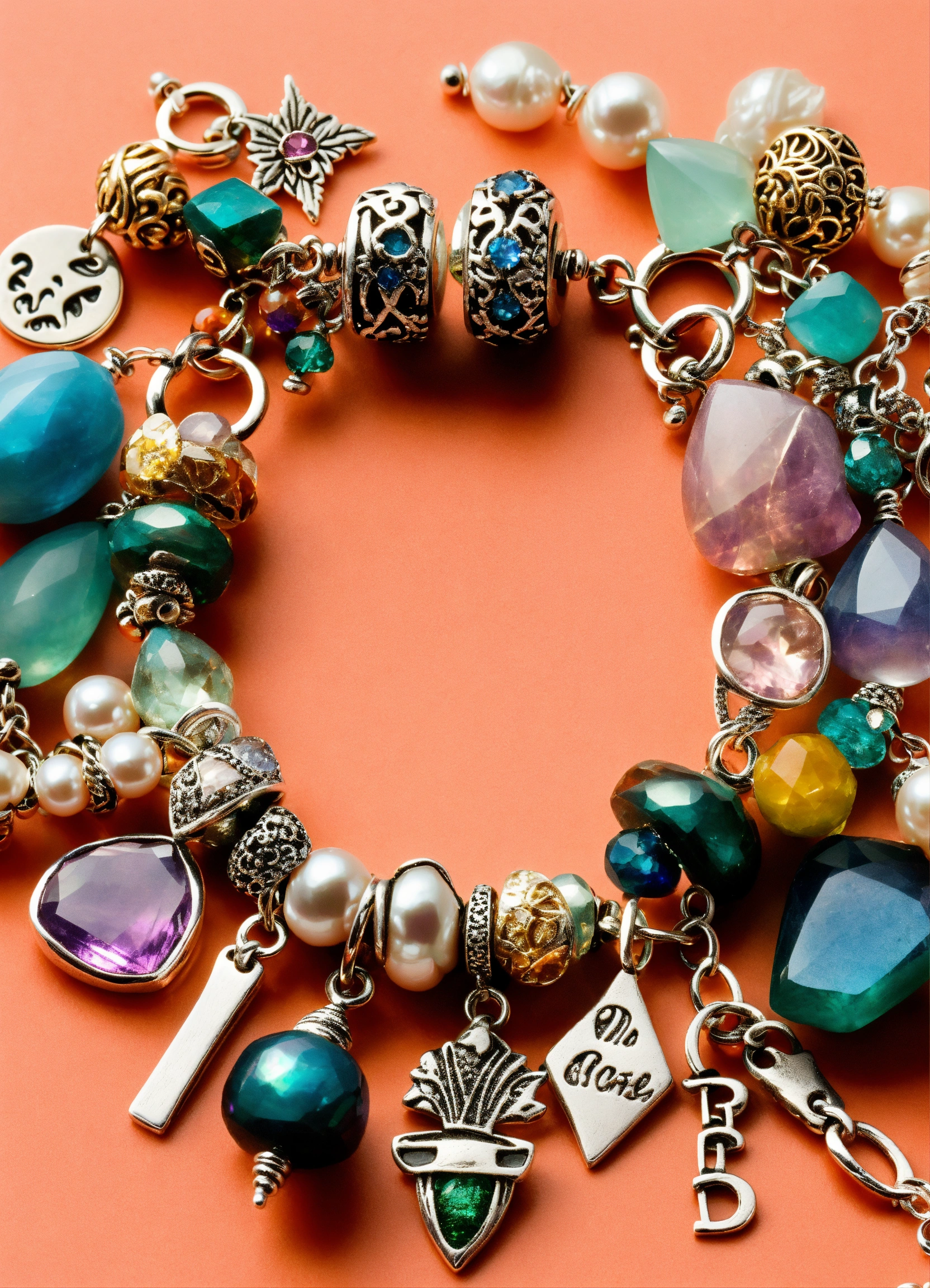 Lexica - A mix of different types of charms and charms on a pearl and ...