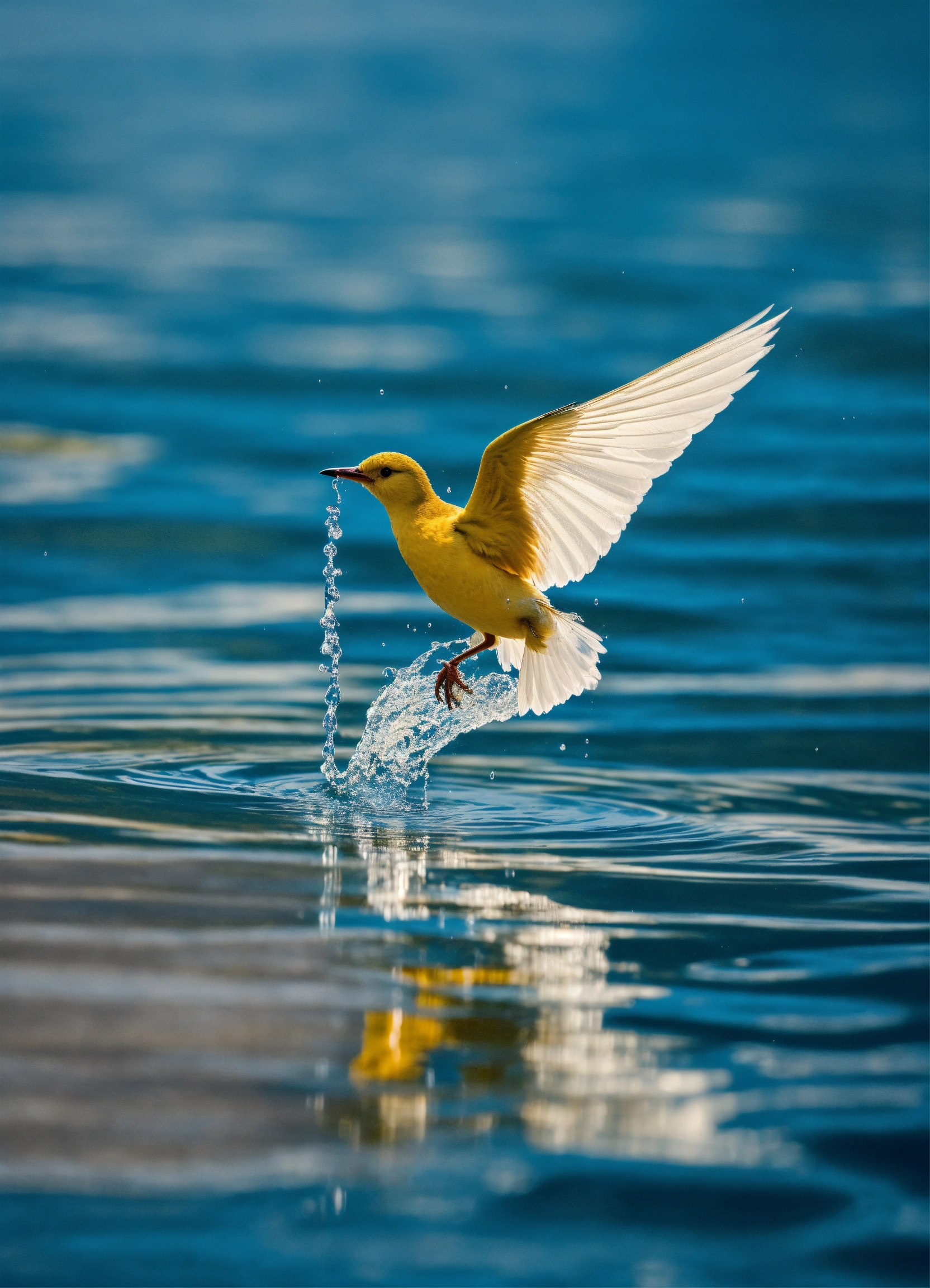 Lexica - Drop of water bounces above the water surface, transforming ...