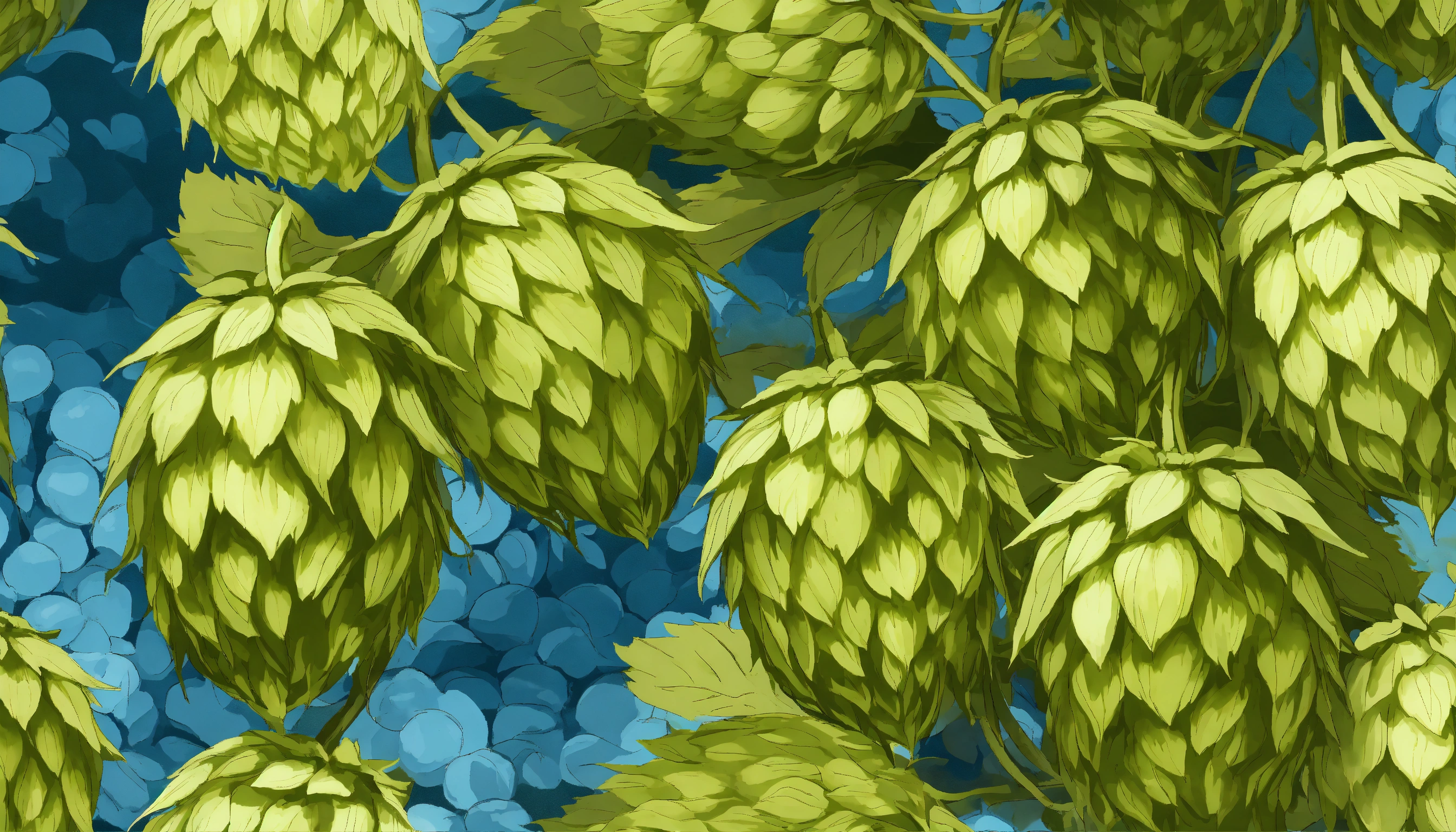 Lexica - Composition of bunches of hops generating a graphic pattern of ...