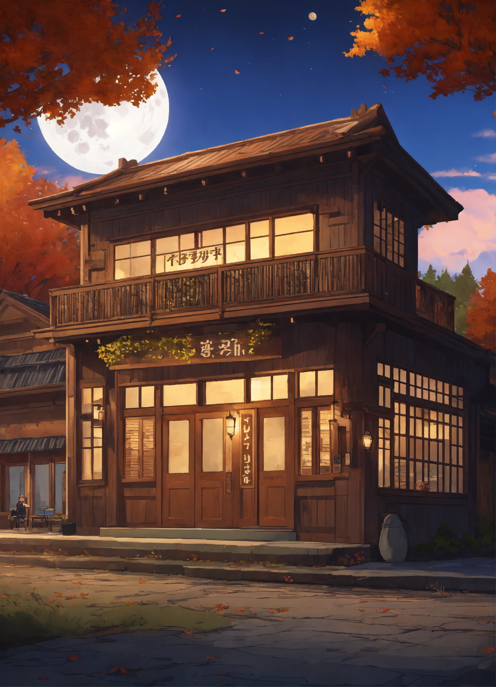 Lexica - Western-style building, forest surrounding the building, shop ...