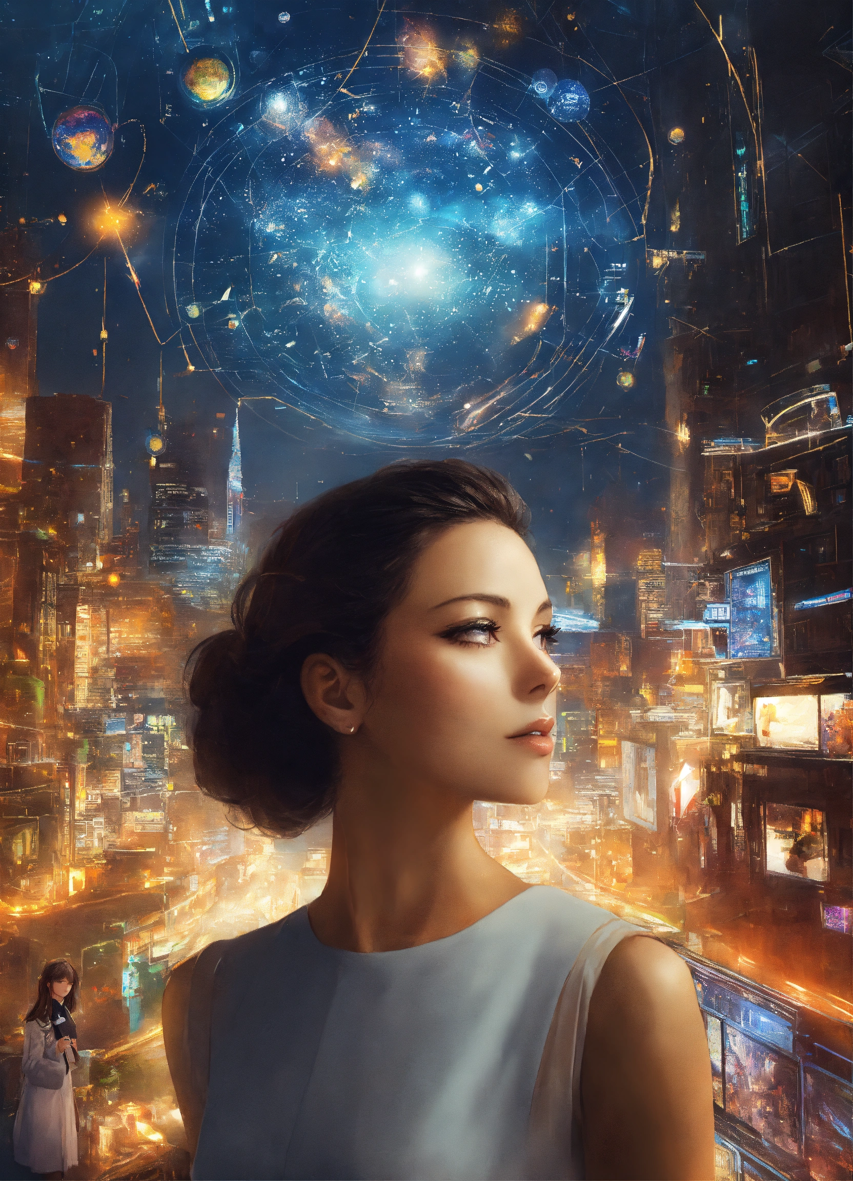 Lexica - A Woman Visualizing the Future Full of New Possibilities
