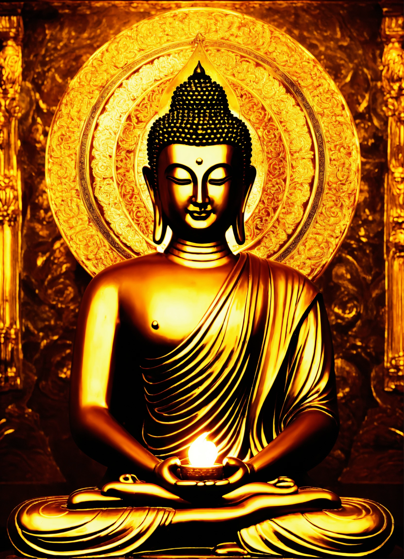 Lexica - Buddhastyle, sacred aura, holy light, budda is skinned gold ...