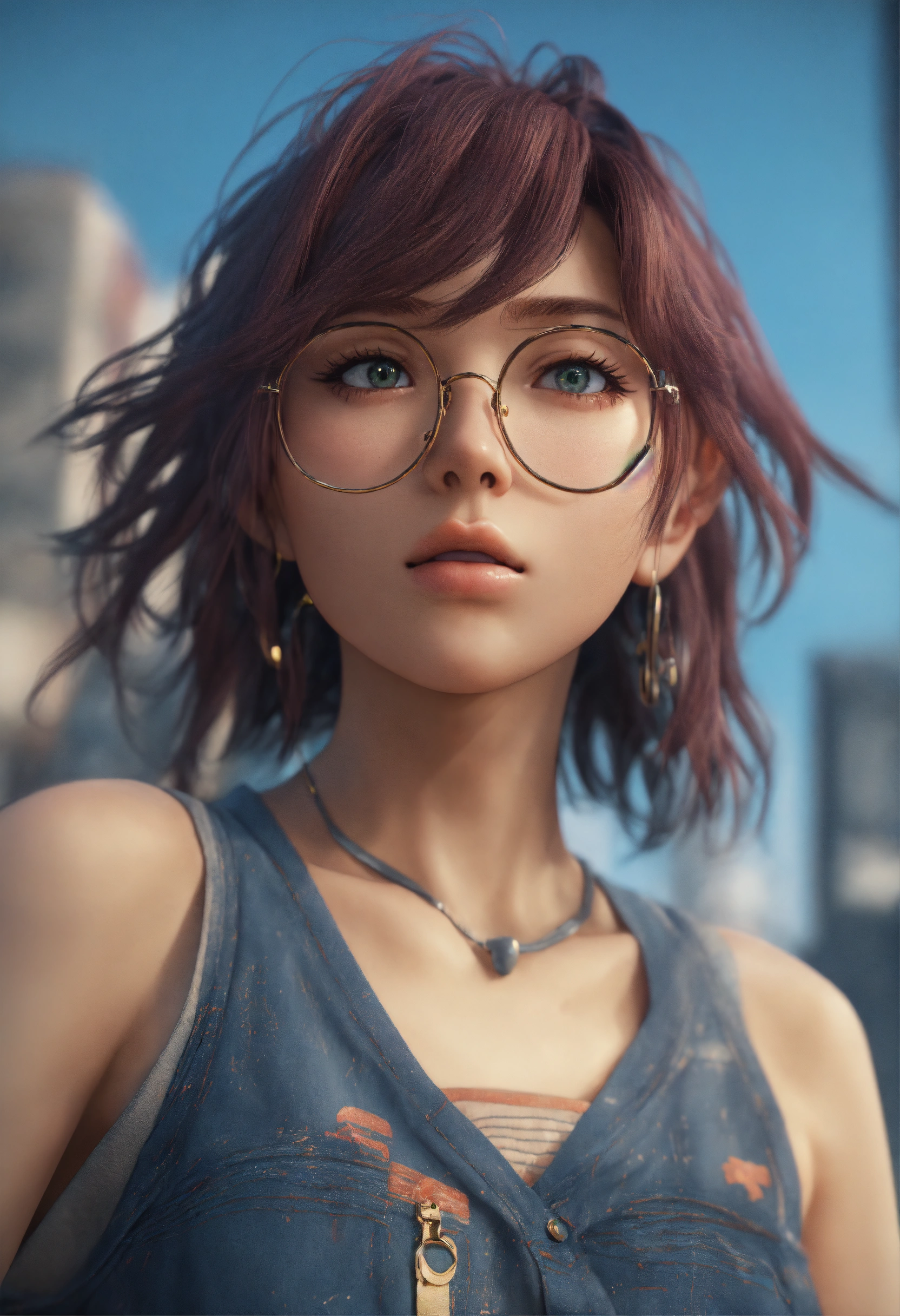 Lexica - 3D rendered, realistic 2020s anime dystopian extroverted ...