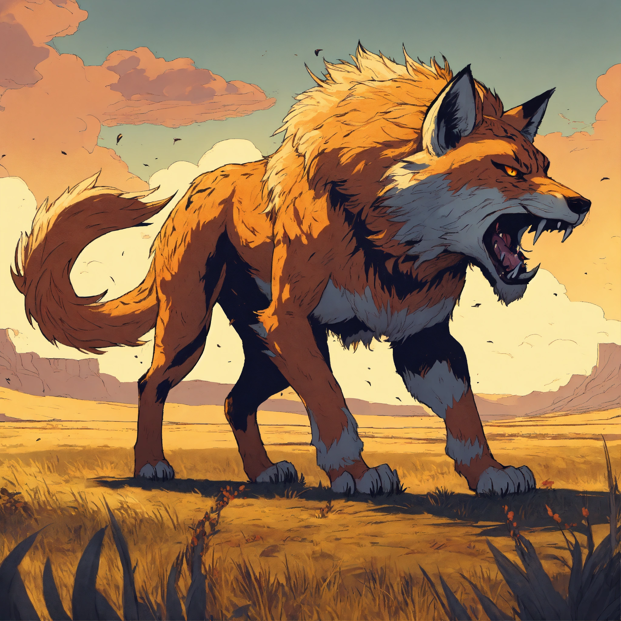 Lexica - A fantasy monster that roams the plains, looks like a fox ...