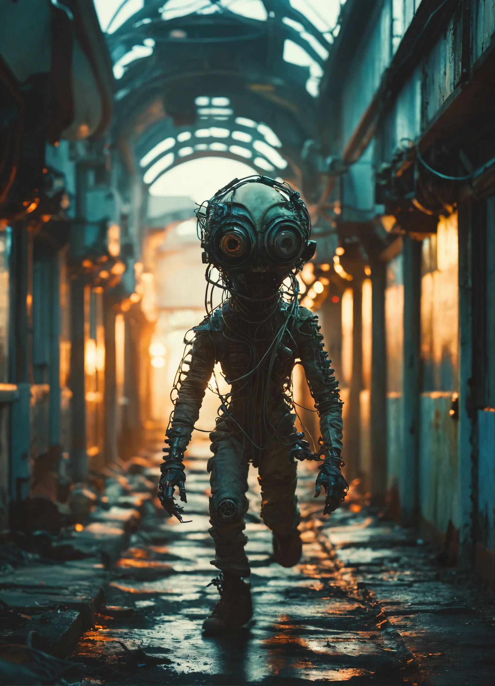 Lexica - Vintage aesthetic, futuristic alien shape-shifter with gears ...