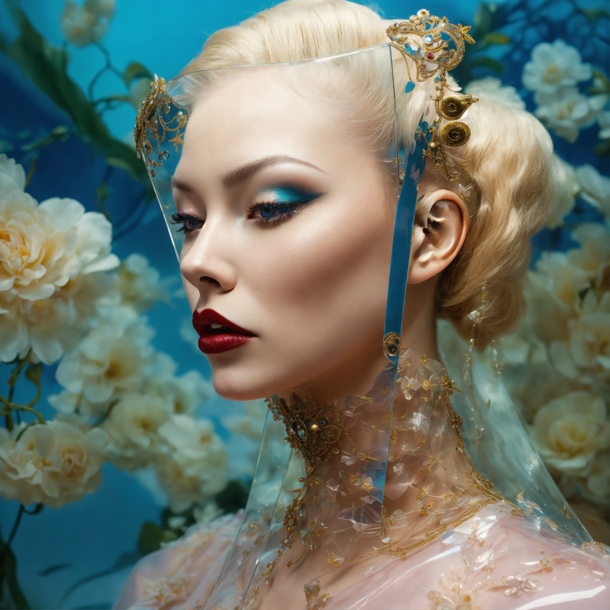 Lexica - Close up portrait Photography, of the transparent plexiglass ...