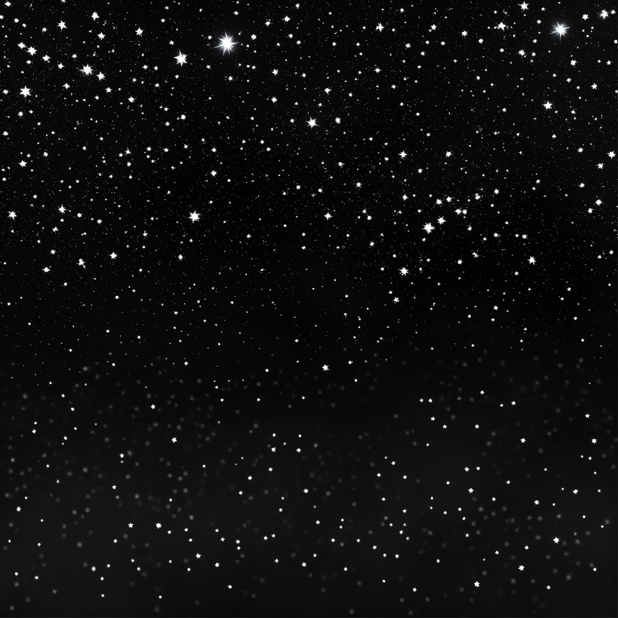 Lexica - Pure black background, overlay of twinkling platinum stars top ...
