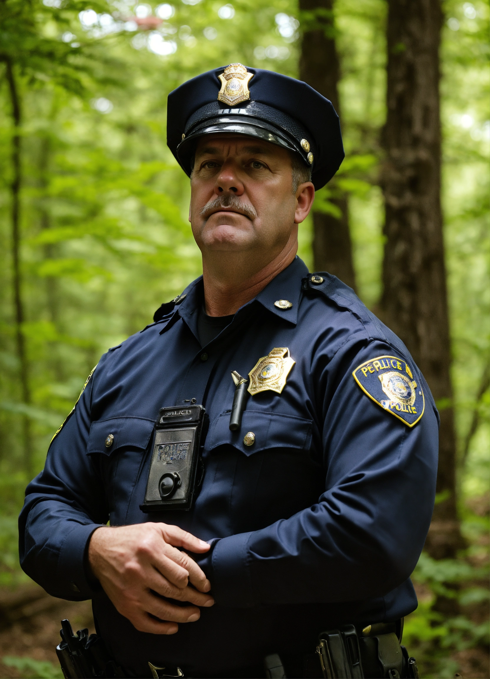 Lexica - Scared unique expressive middle-aged police officer in west ...