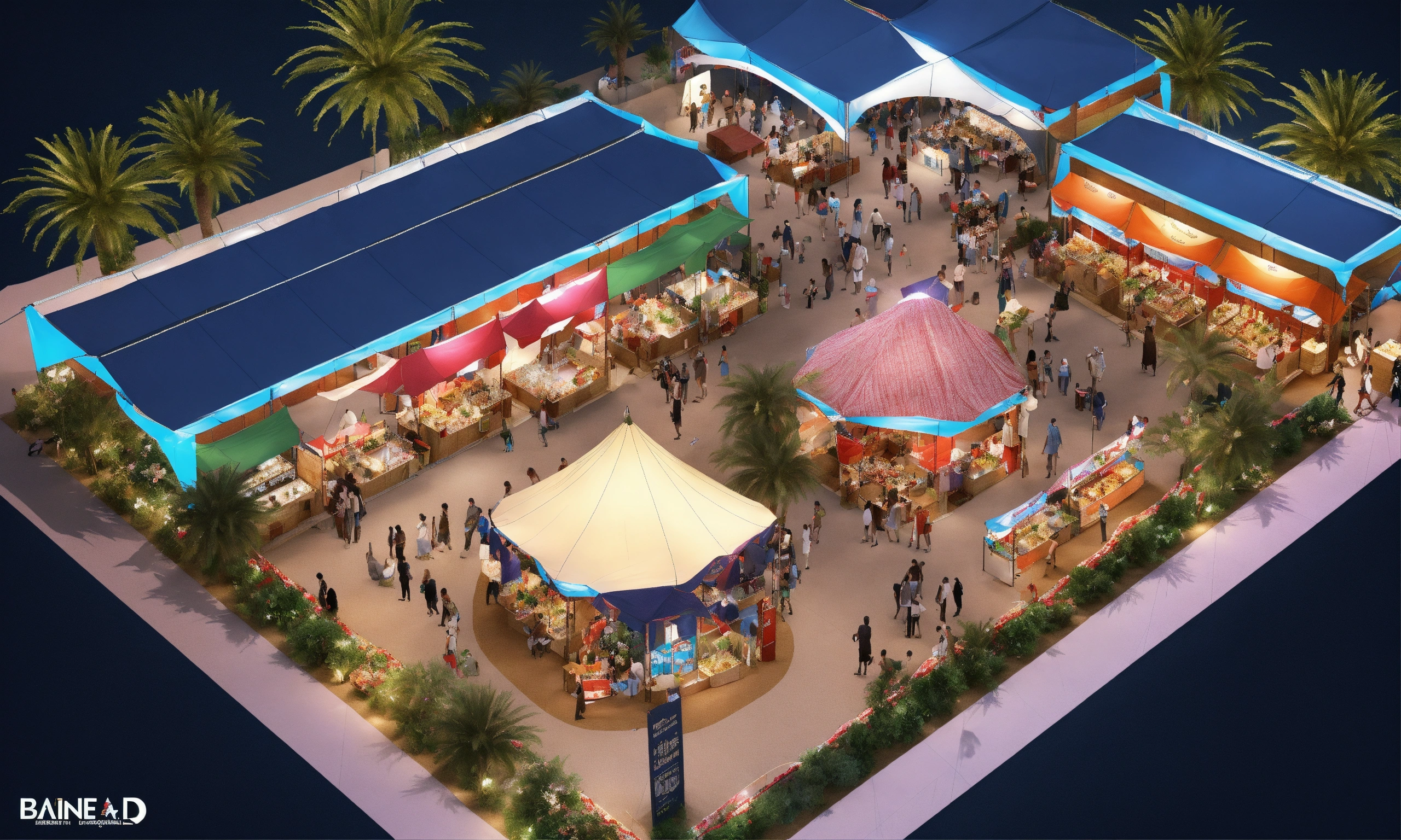 Lexica - Produce a comprehensive floor plan image for the 'Bahrain ...