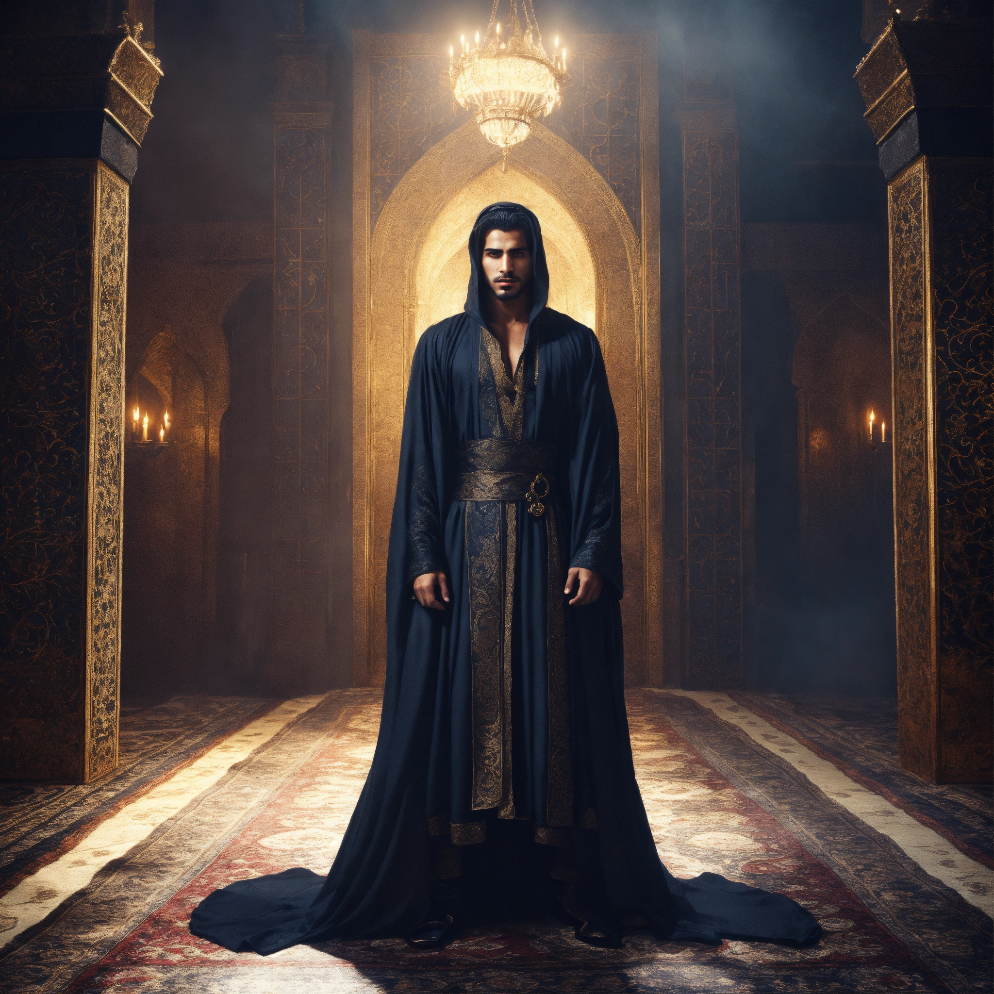 Lexica - Young handsome evil middle eastern male sorcerer, ominous ...