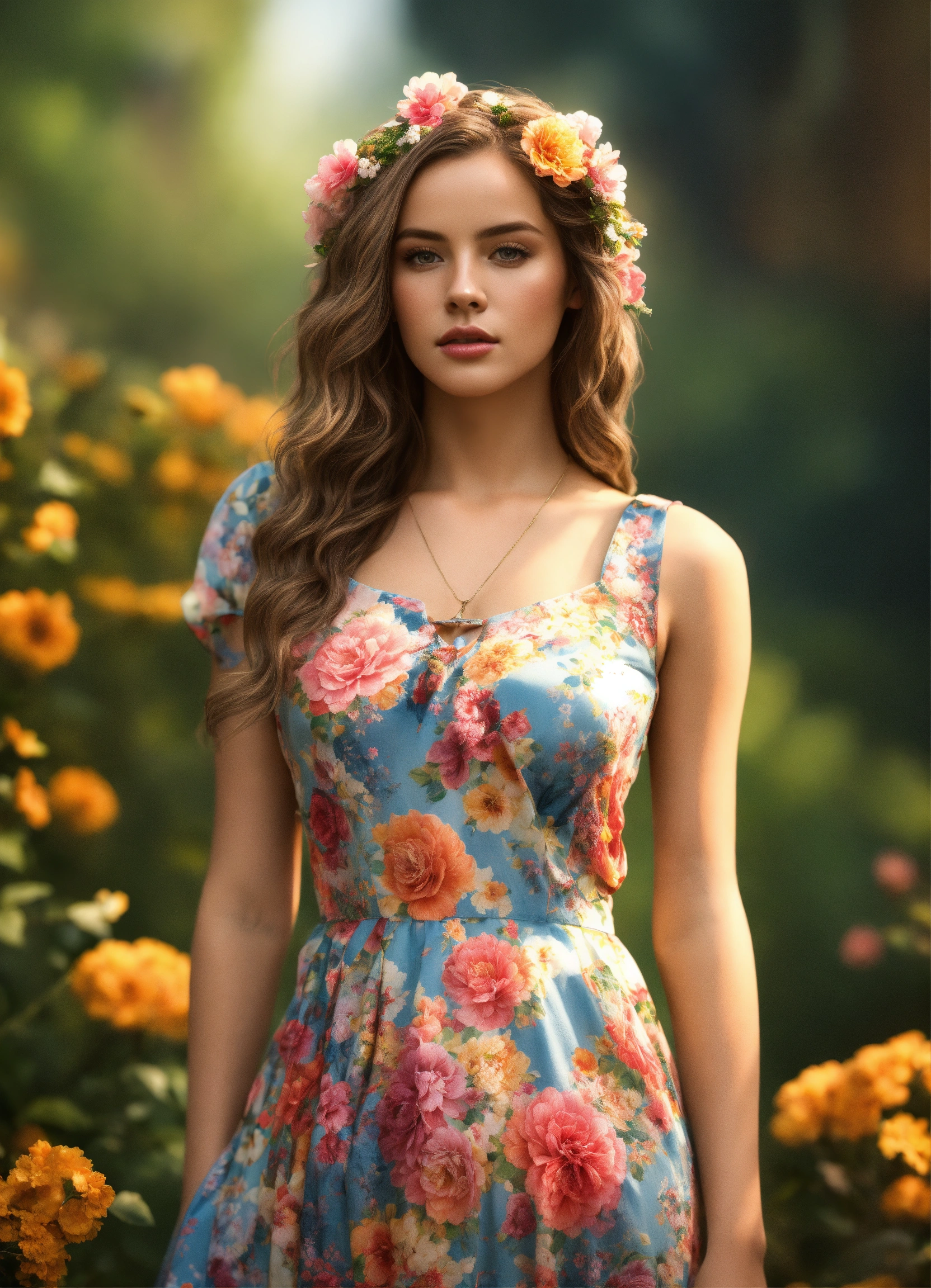 Lexica - Full body of a pretty, beautiful Slavic model with wavy hair ...