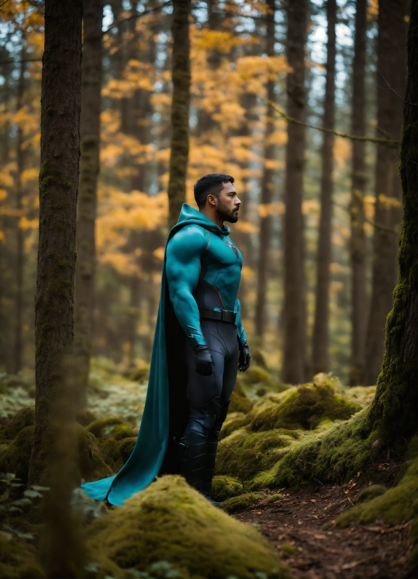 Lexica - A superhero among the trees, forest lake, moss, cold weather ...