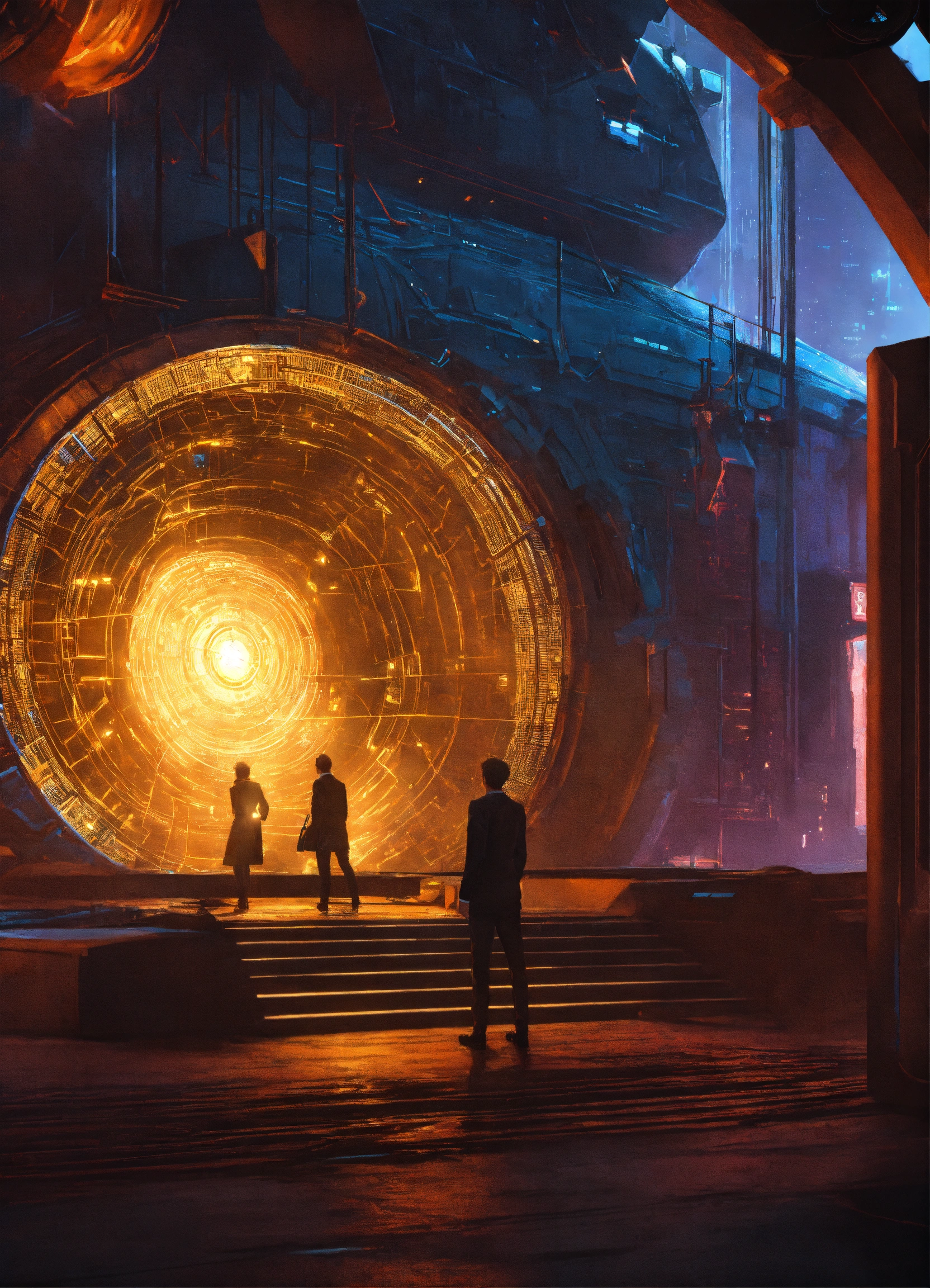 Lexica - Cyber portal in the background