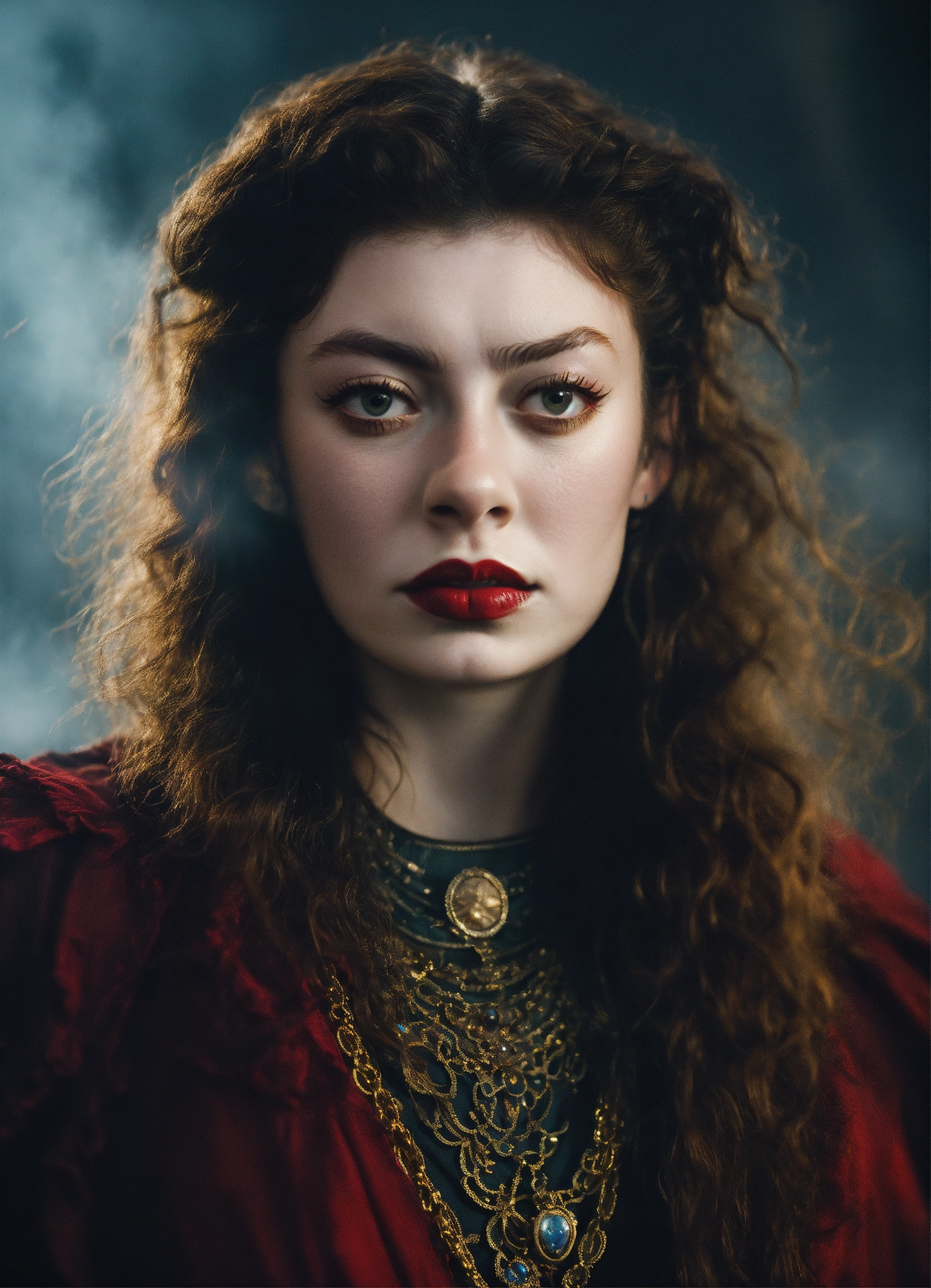 Lexica - A photo quality portrait of Lorde as a beautiful warrior with ...