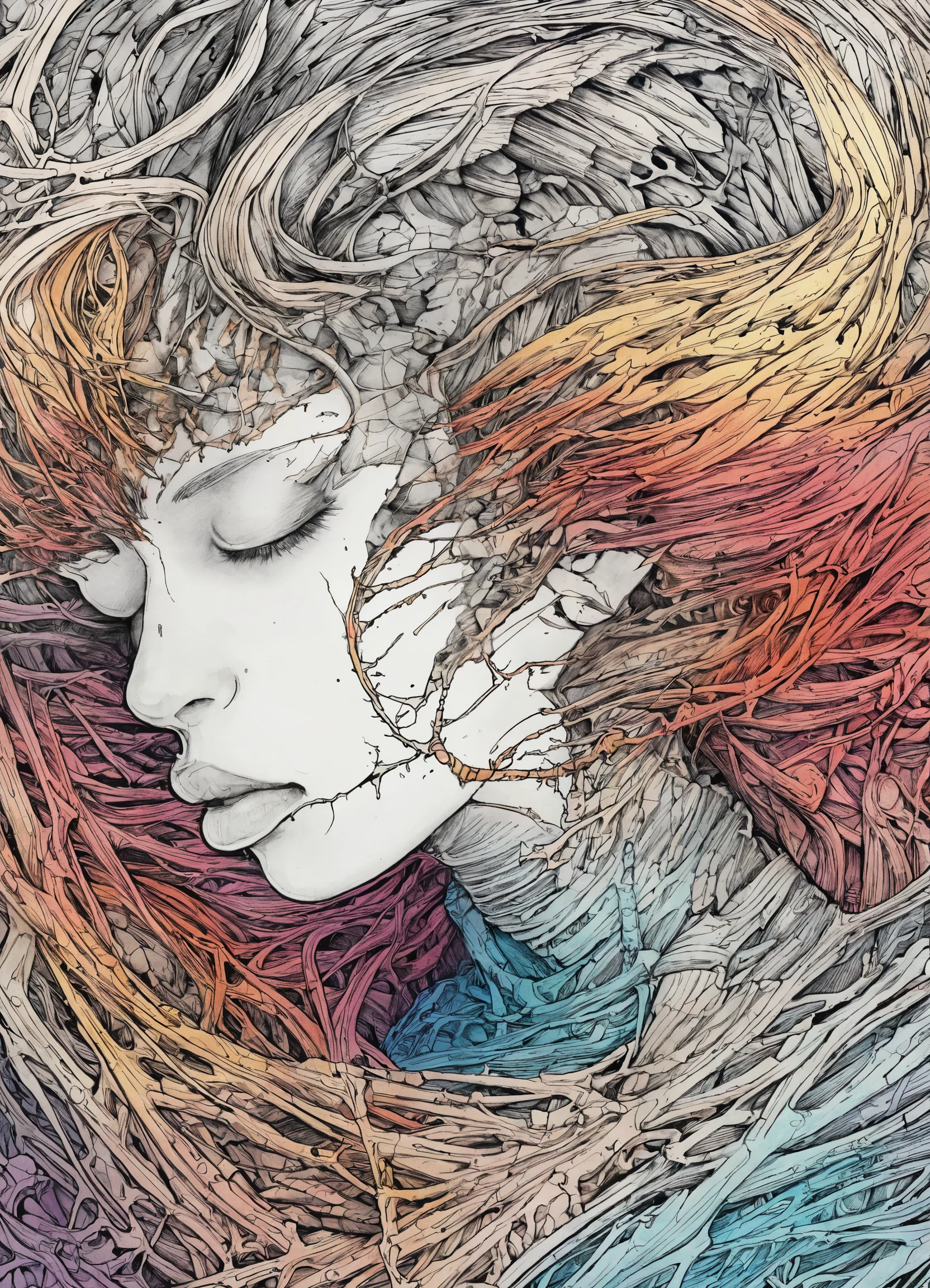 Lexica - Heavy colored line art depth shading very detailed varied ...