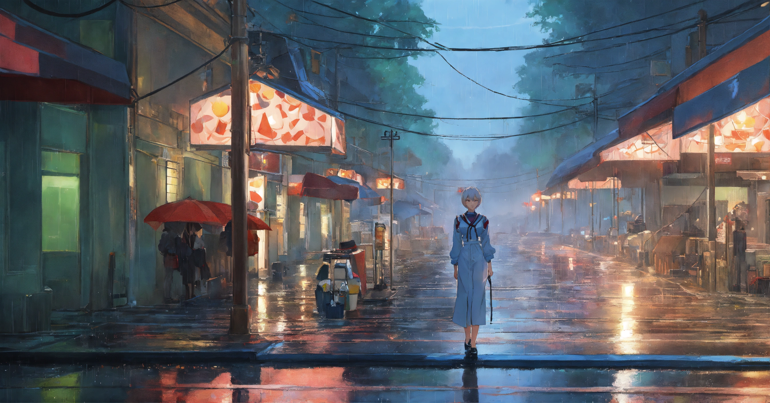 Lexica - Anime art of Rei Ayanami from GUNDAM, detailed scene, stunning ...