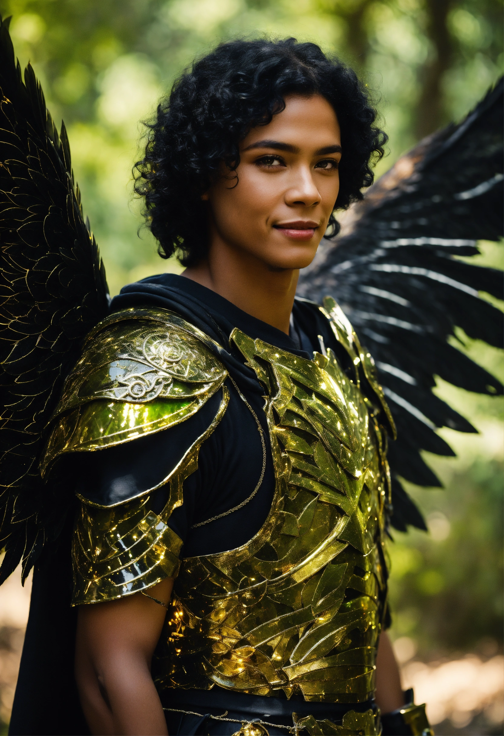 Lexica - Close-up portrait photo of an Archangel with massive full ...