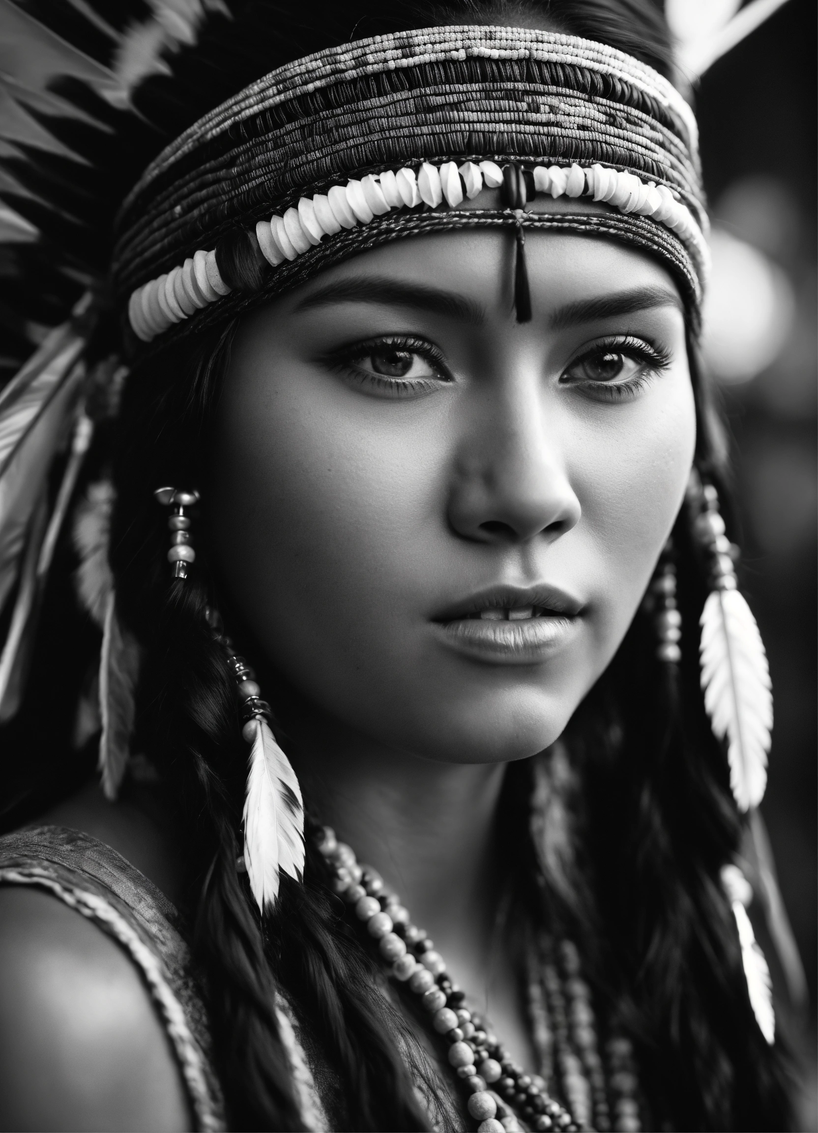 Lexica - Photorealistic, beautiful young american native woman, extreme ...
