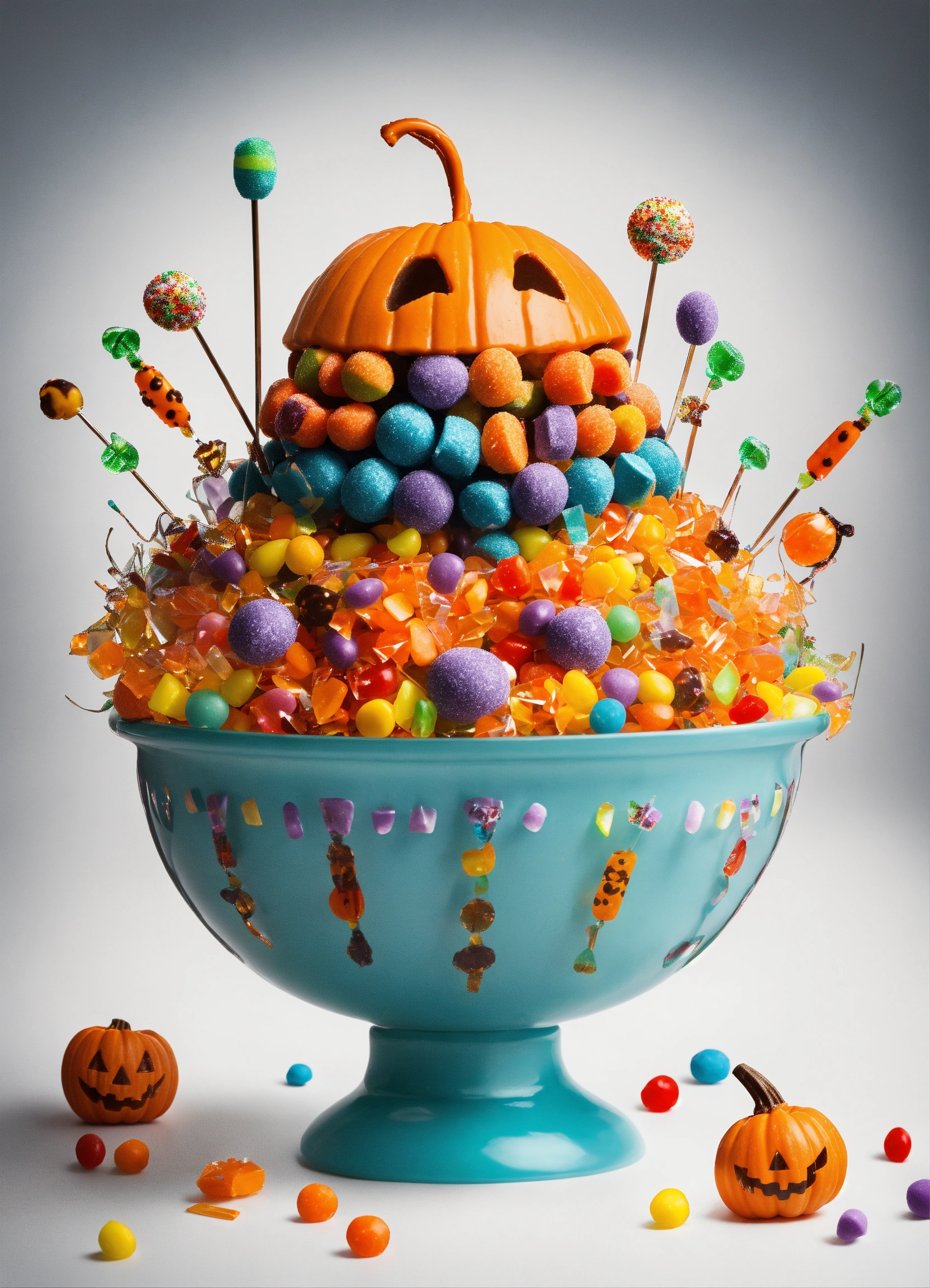 Lexica - Create for me an image of a spine-tingling tick or treat bowl ...