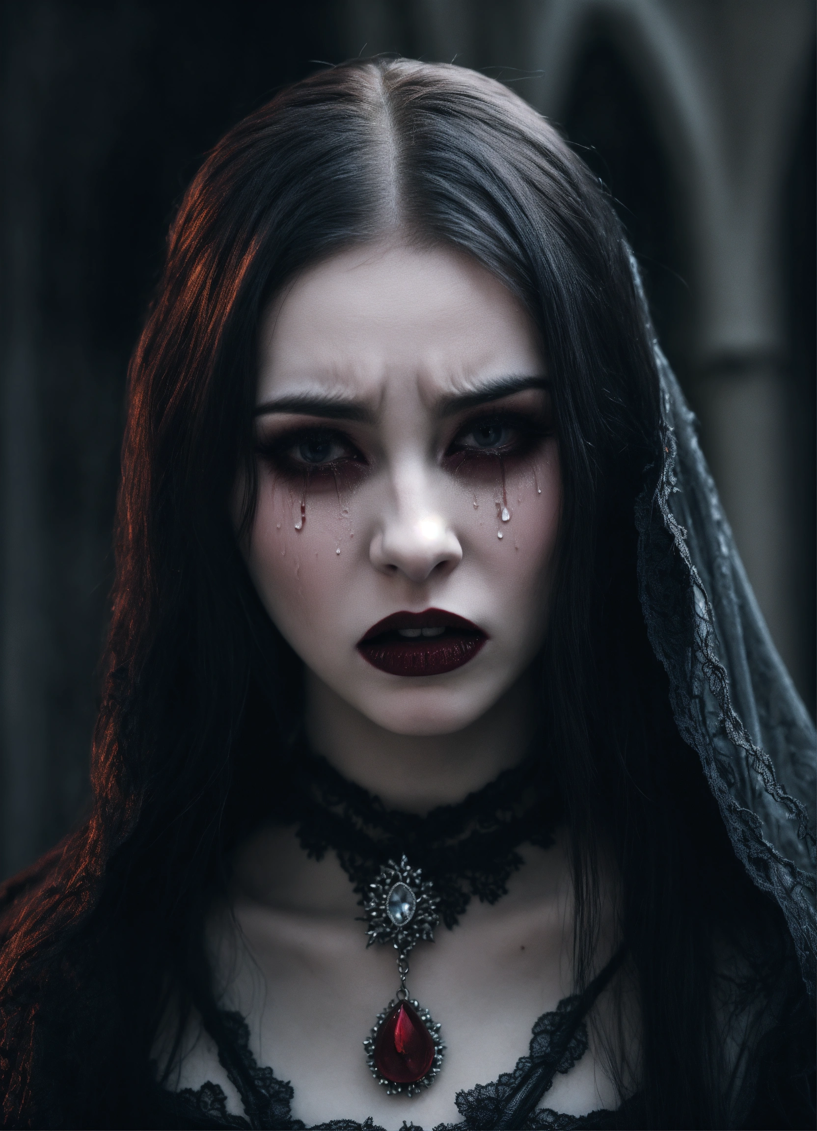 Lexica - Pale gothic vampire crying