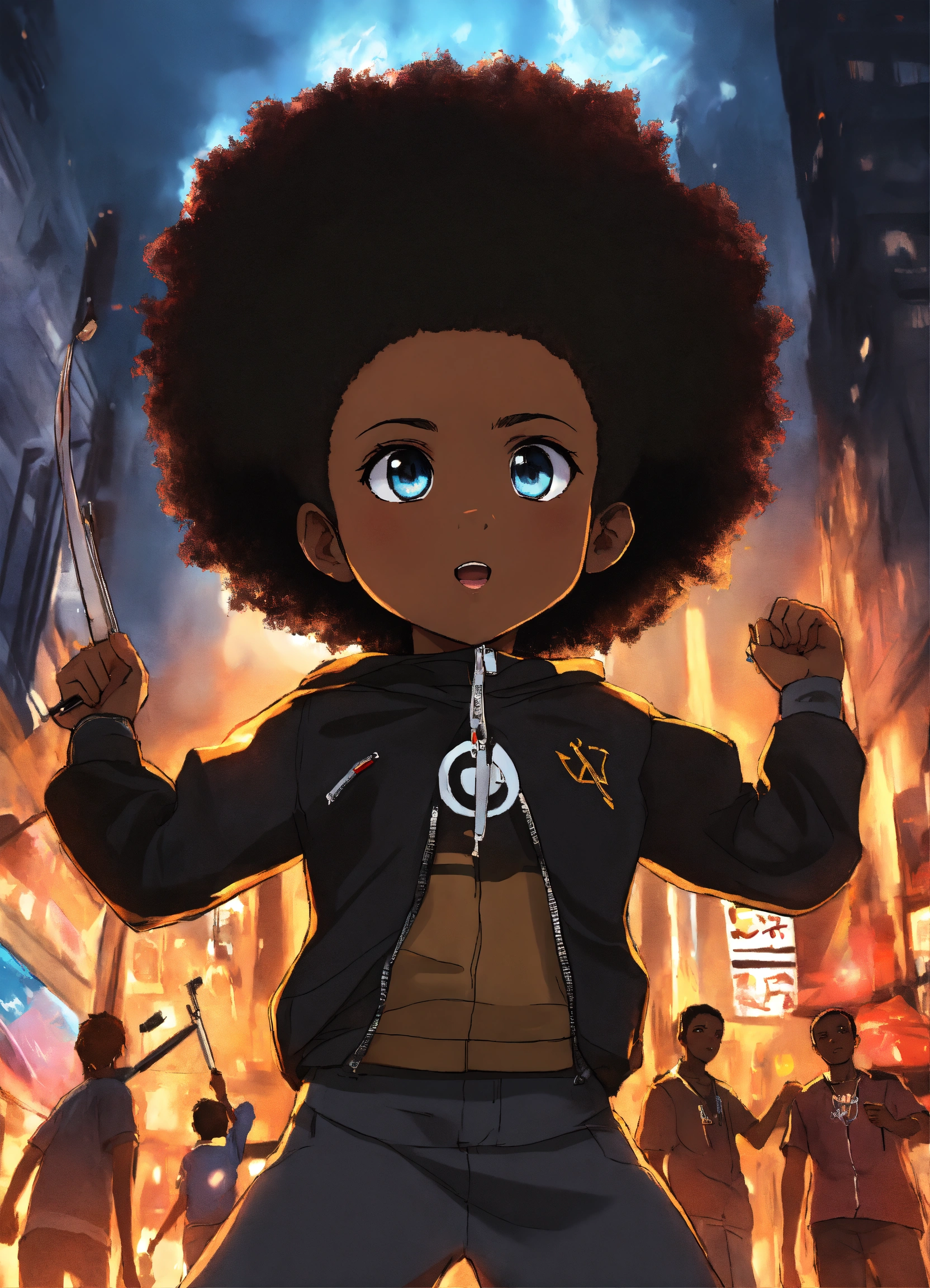 Lexica - Child Black power anime