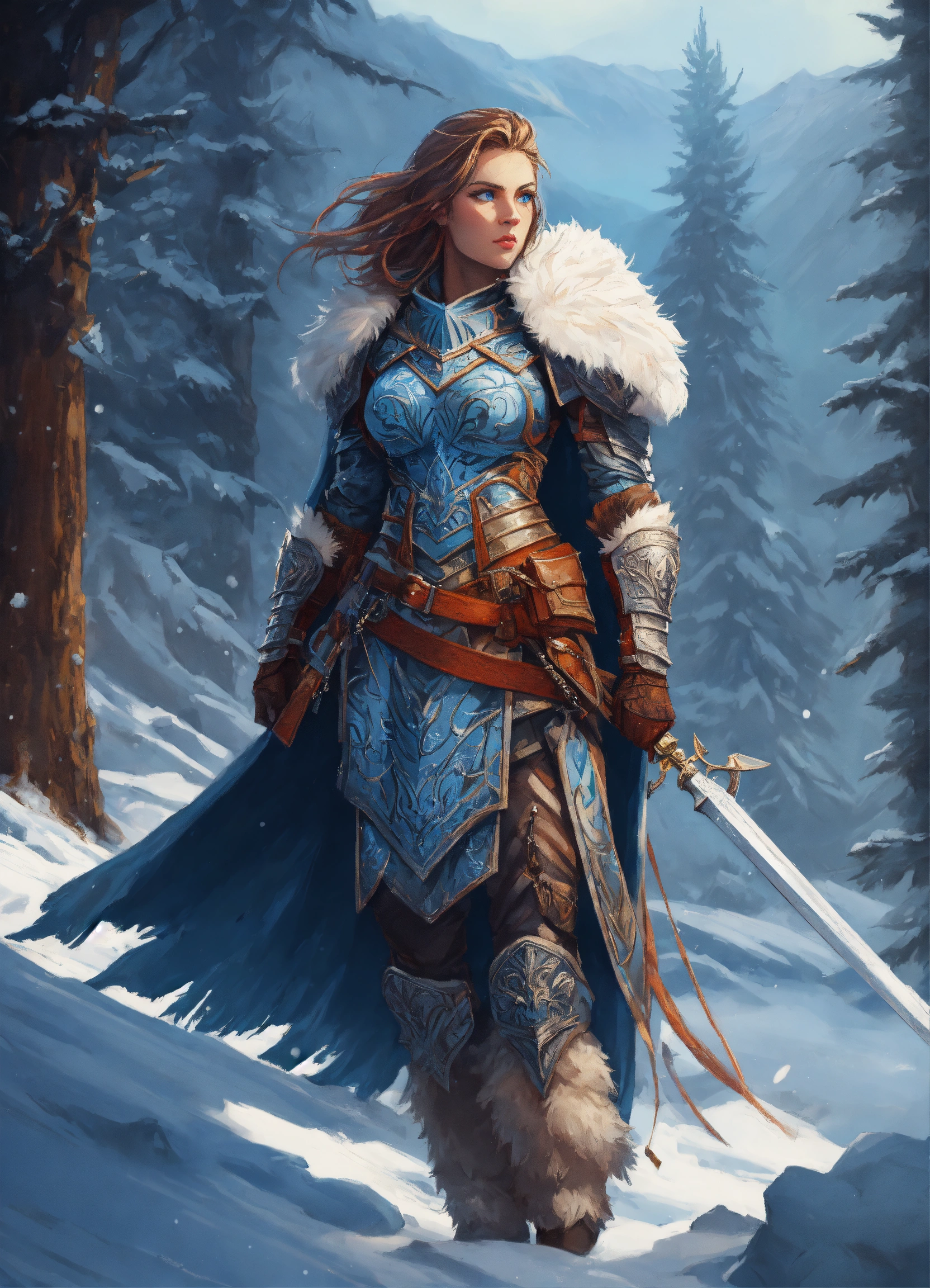 Lexica - A strong rugged woman in intricate armor, highly detailed ...