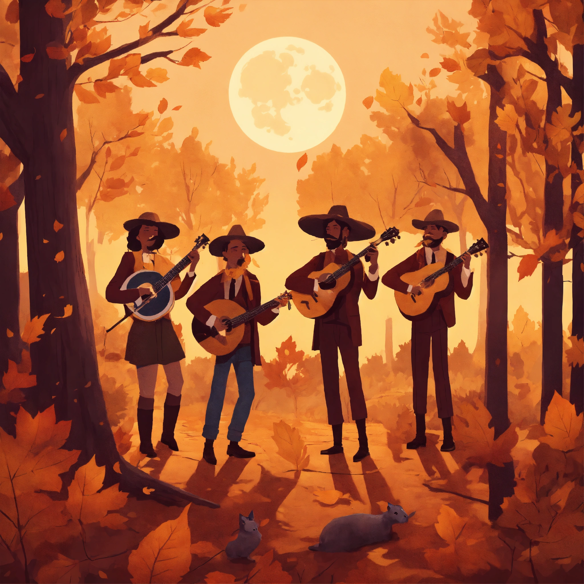 Lexica - A 2D animation of a folk music band composed of ...