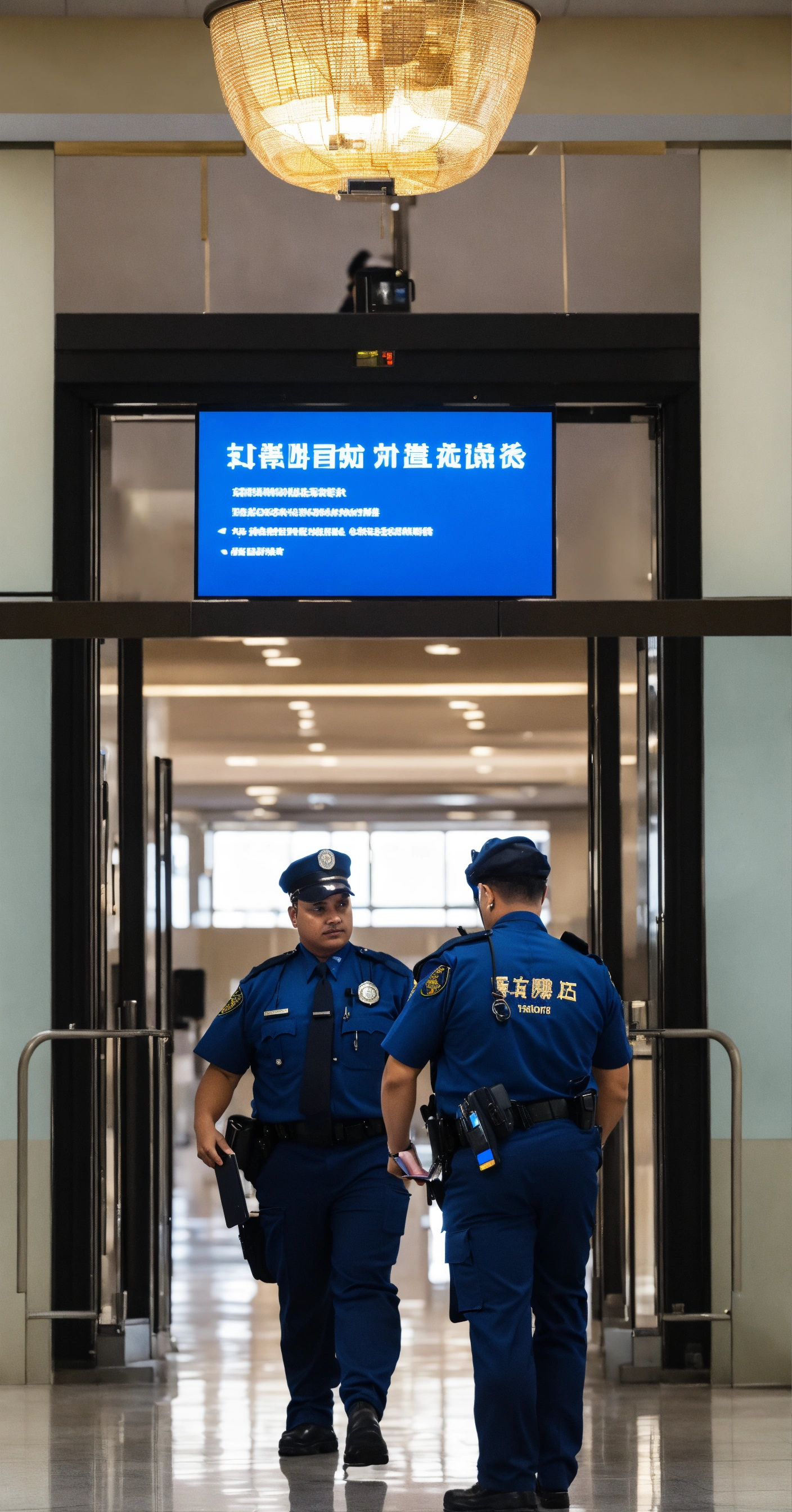 Lexica - Security officers strictly check visitors' bags and electronic ...