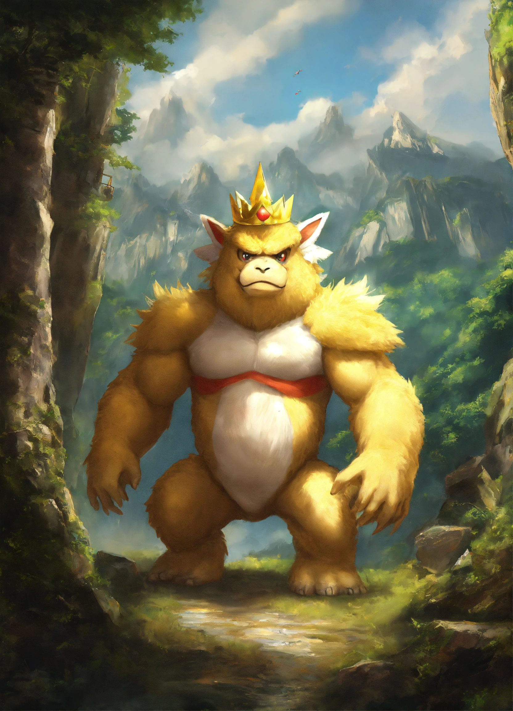 Lexica - Togepi as a king kong, realistic, muscular.