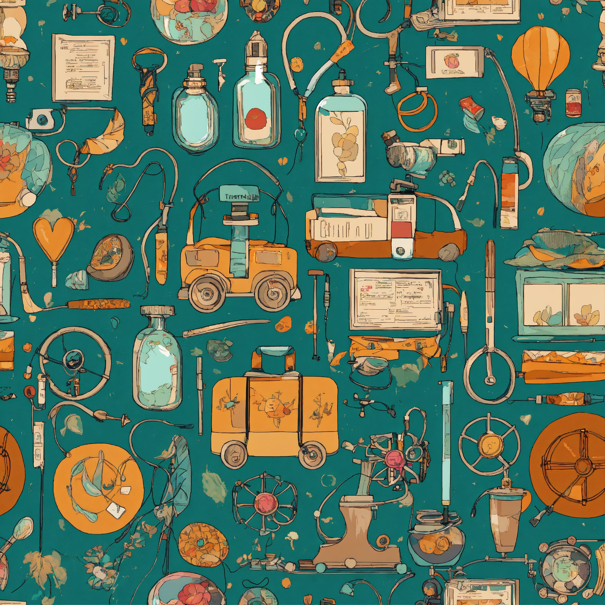 Lexica - Cute medical art, Boho vector art, fantasy medical equipment ...