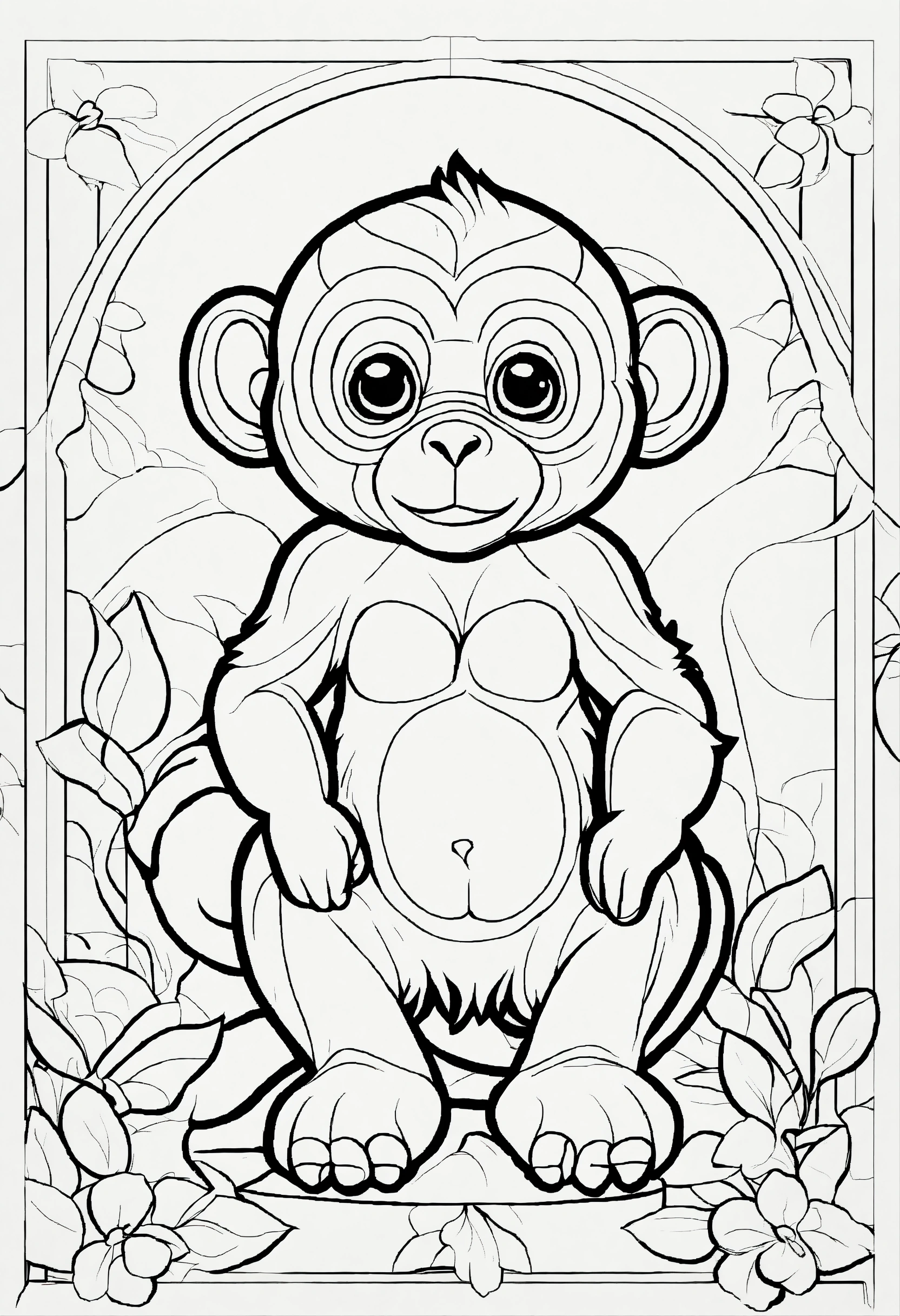 Lexica - Coloring book for babies, minimalist drawings, no lines inside ...